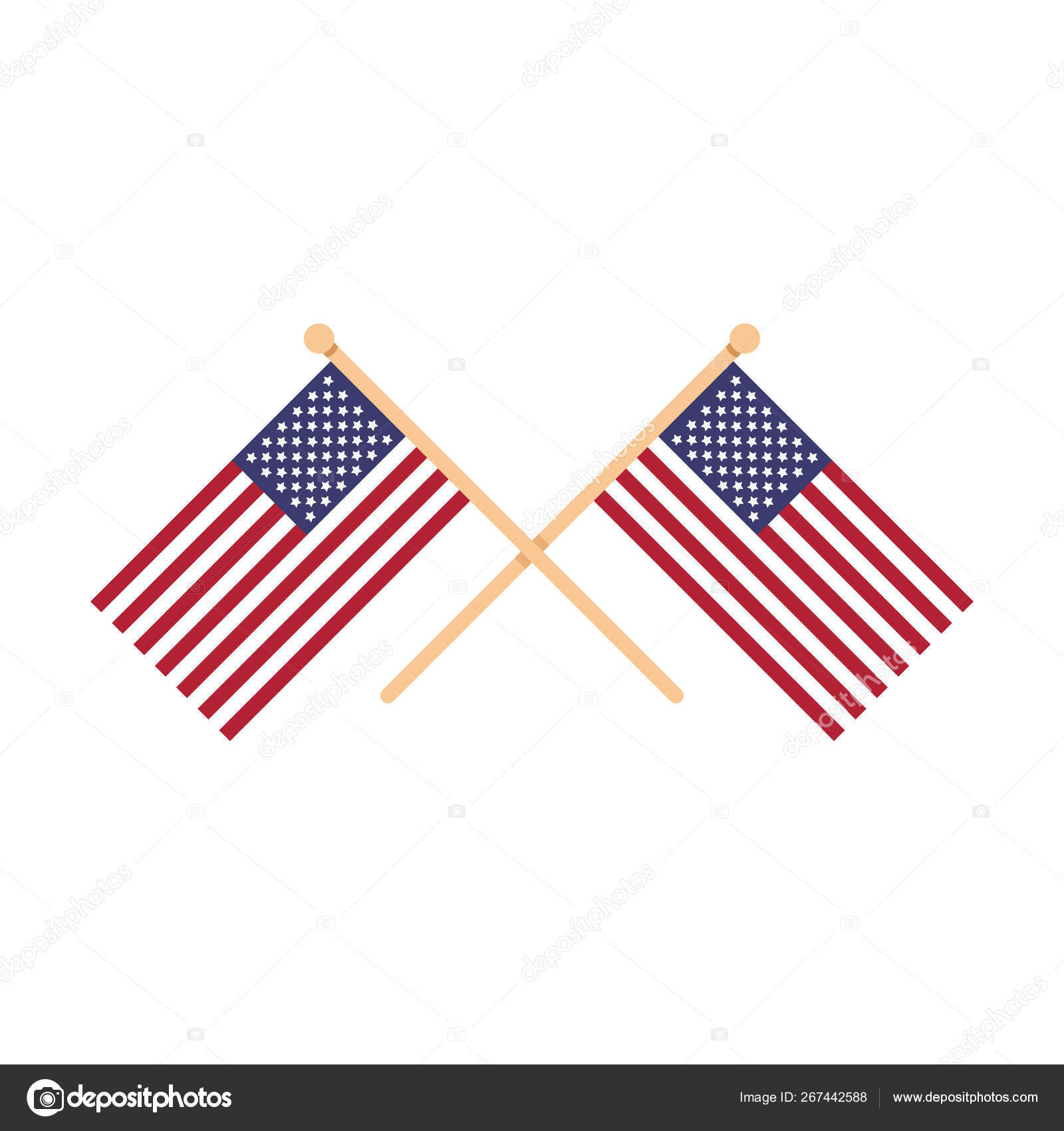Clipart Crossed Flags