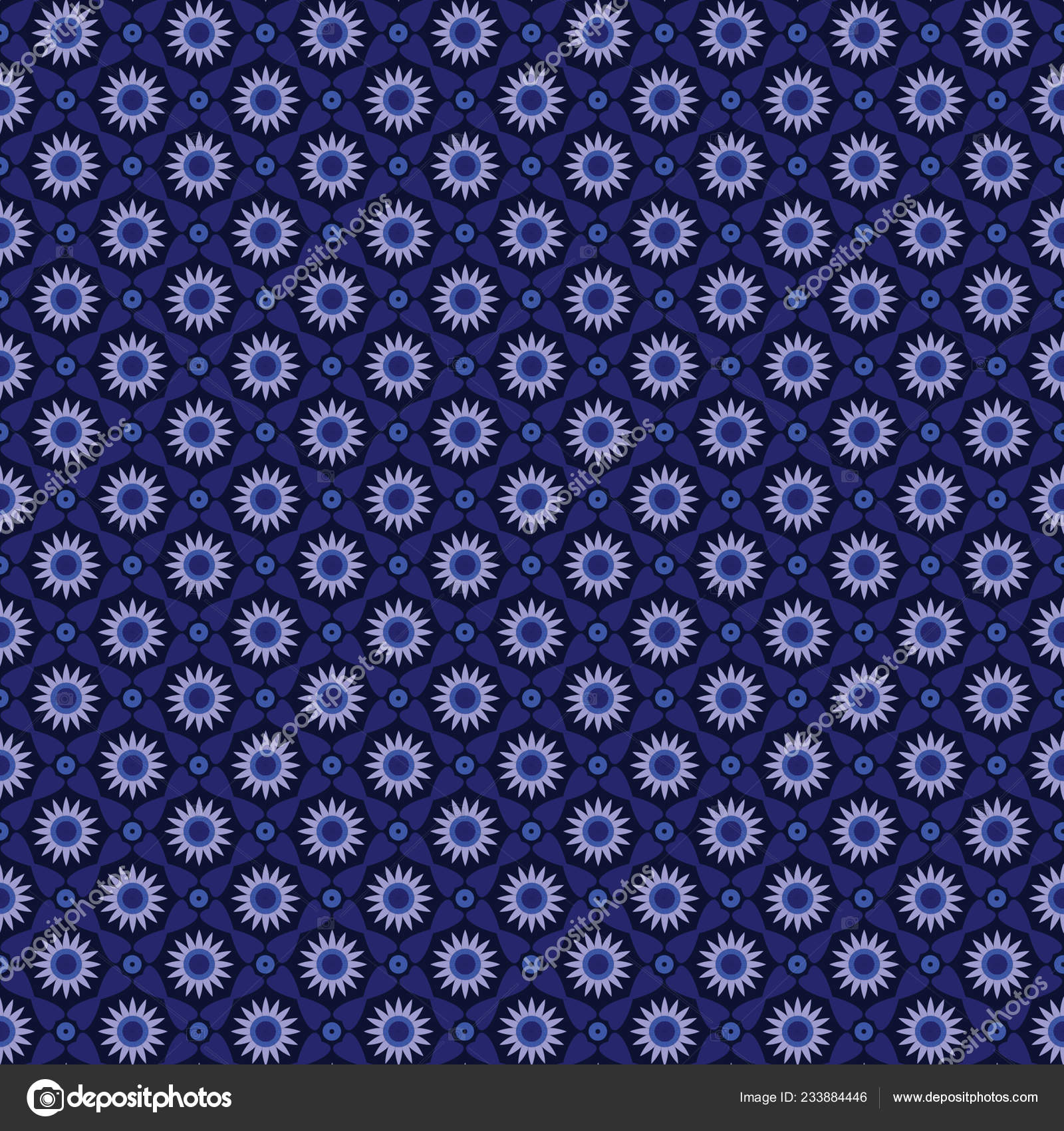 Batik Blue Tones Texture Background Good Decoration Stock Vector Image ...