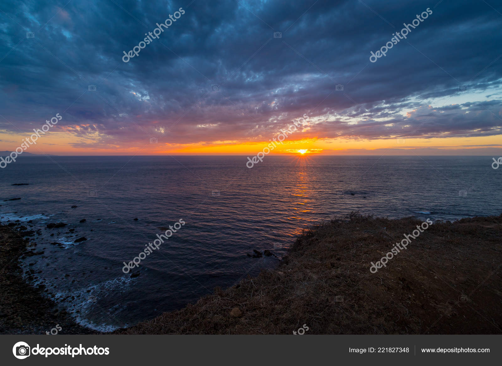 Beautiful Coastal View Point Vicente Lighthouse Atop Steep Cliffs Rancho Stock Photo by ©focqus ...