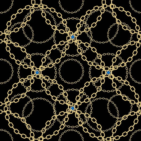 Gold chain seamless vector background. — Stock Vector © tassel #10771305