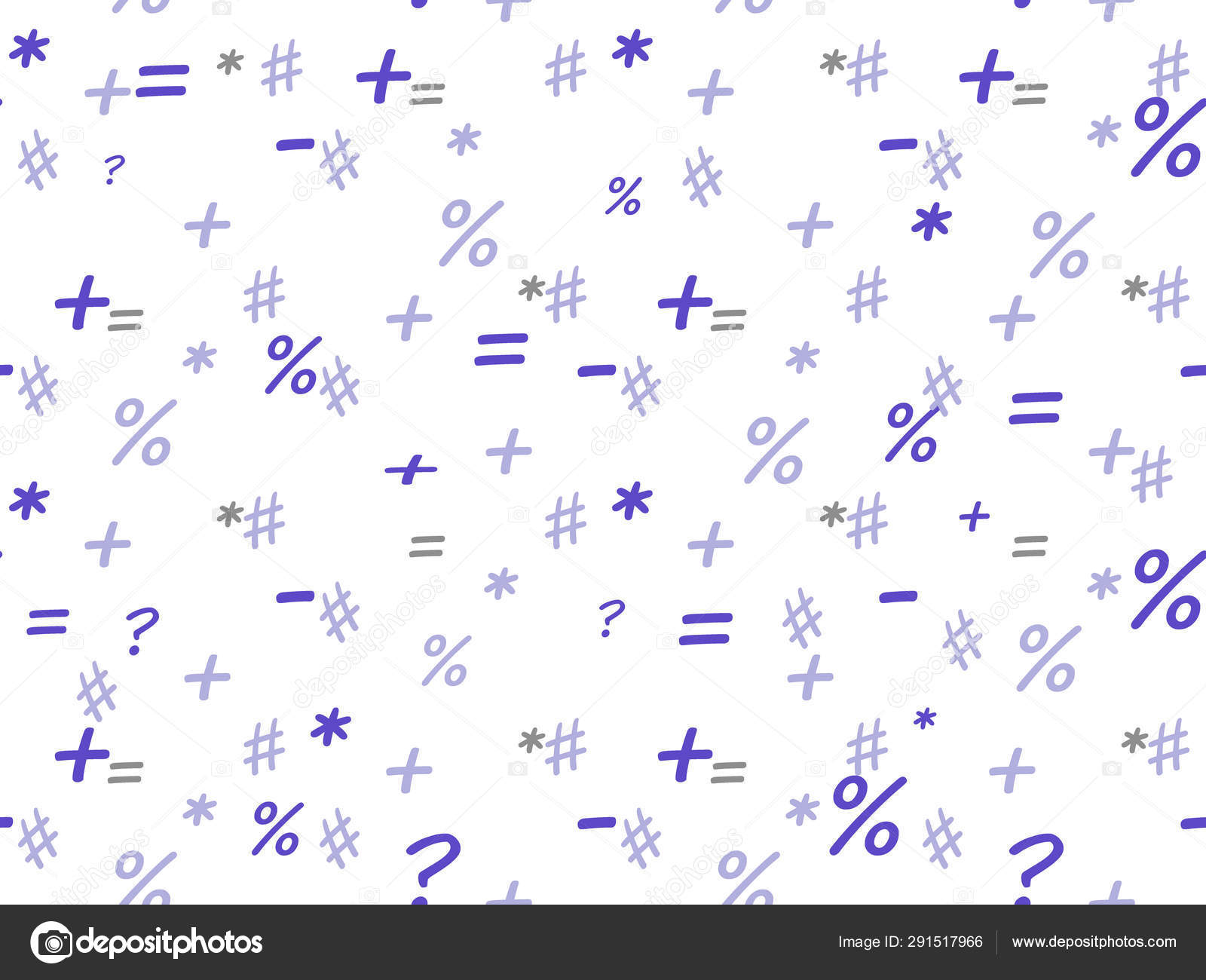 Seamless mathematical symbols pattern. Repeated math design elements ...