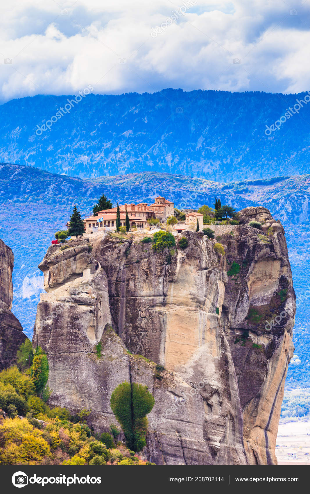 Monastery Holy Trinity Cliff Greek Destinations Meteora Monasteries ...