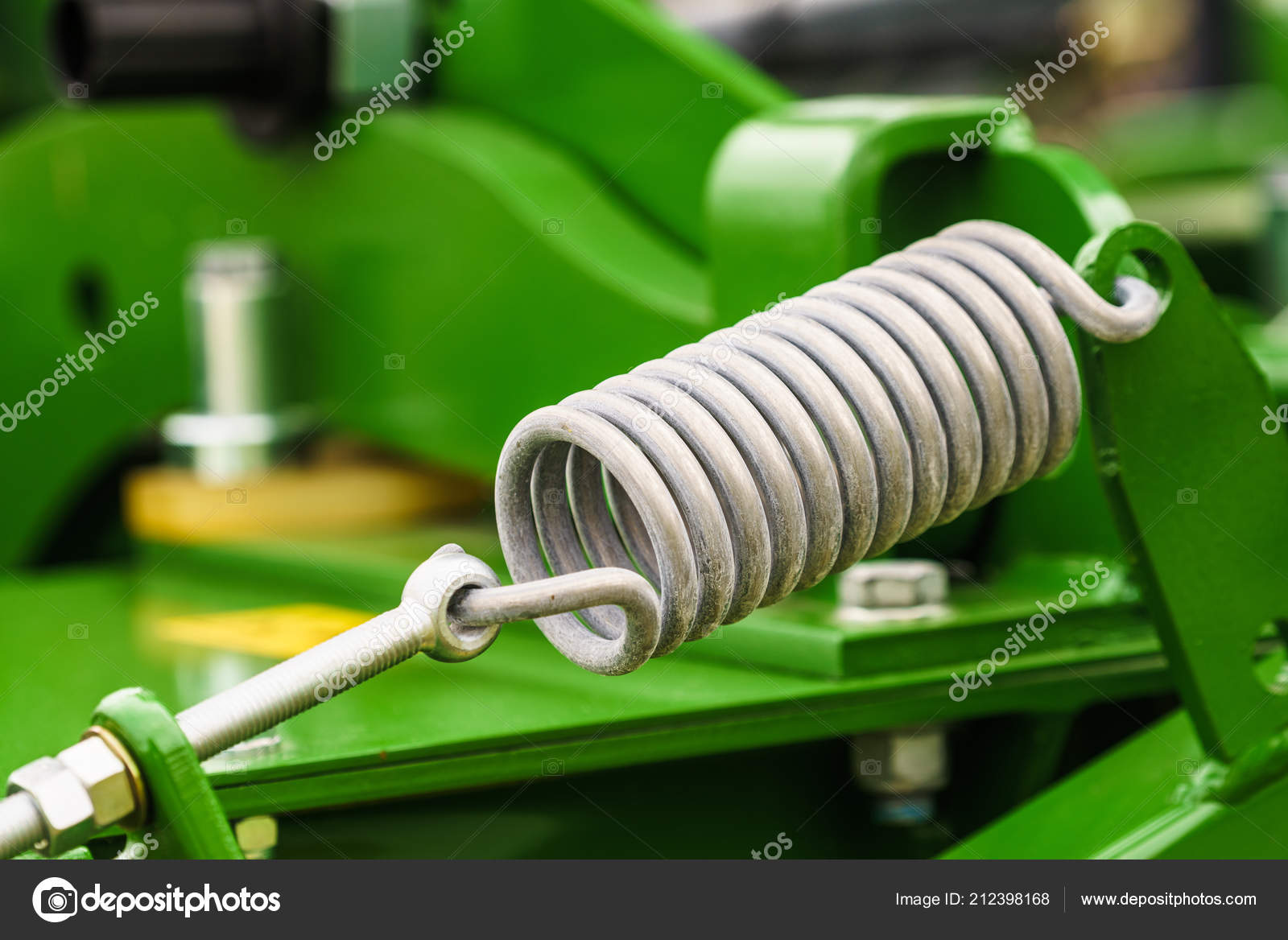 Industrial Details Mechanical Objects Tools Concept Spring Steel Big ...