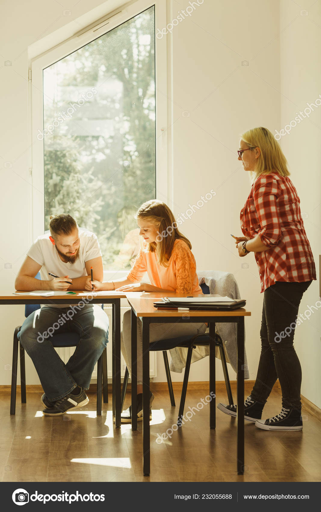 Group Young People Sitting Class Planning Concept Studying Together ...
