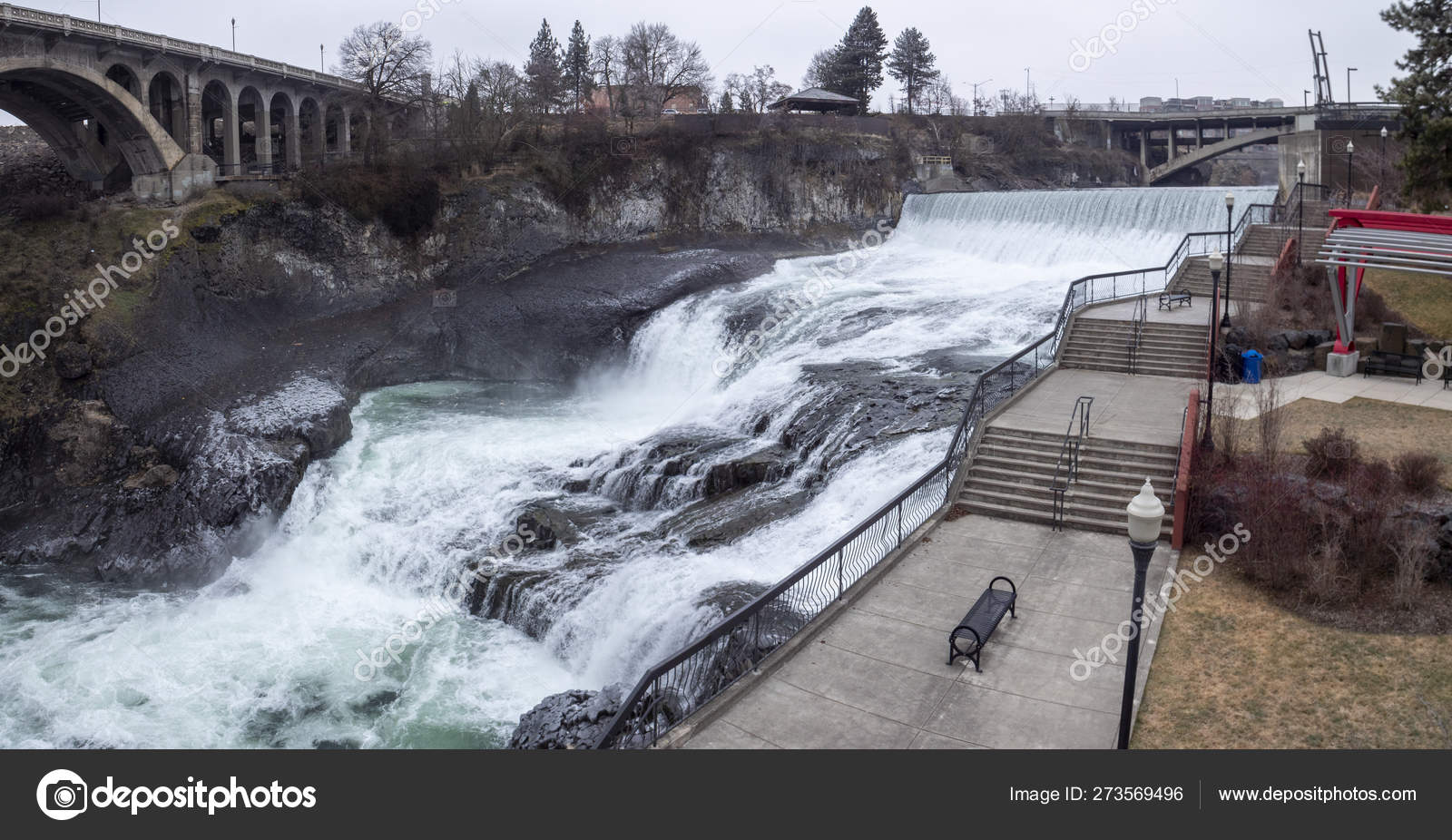 Spokane Washington Riverfront Park Falls — Stock Photo ...