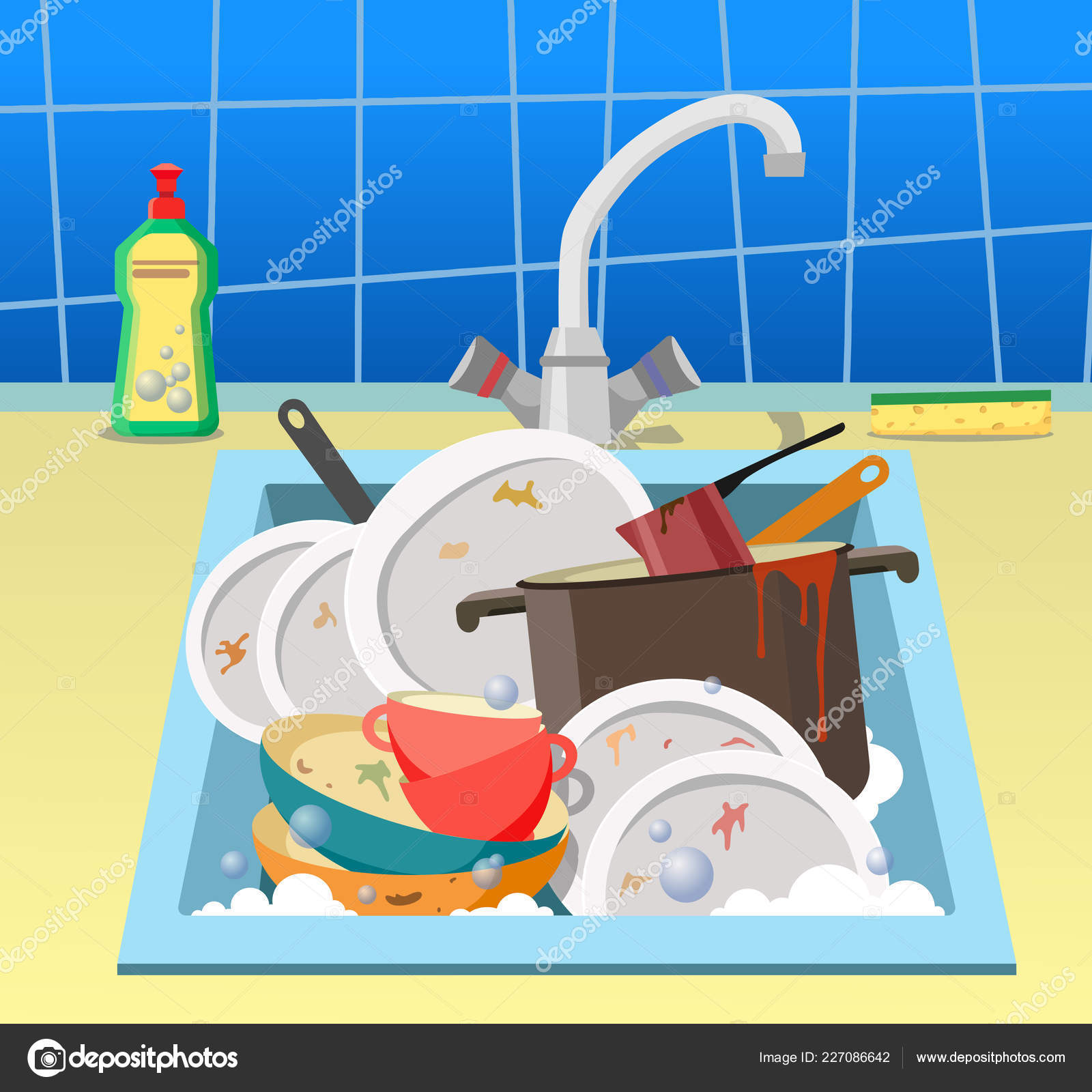 Dirty Dishes Cartoon