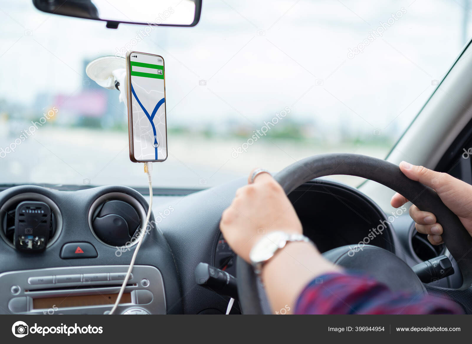 Asian Men Driving Using Maps Smartphones Stock Photo by ©jittawit.21 ...