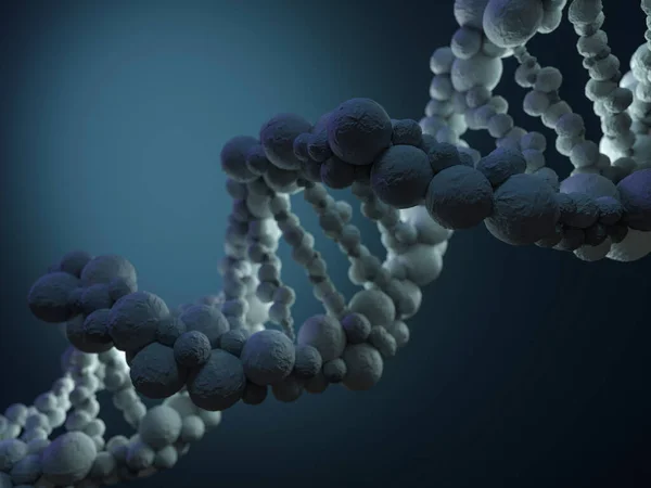 DNA chain. Abstract scientific background. 3D rendering Stock Photo by ©polesnoy 184573760