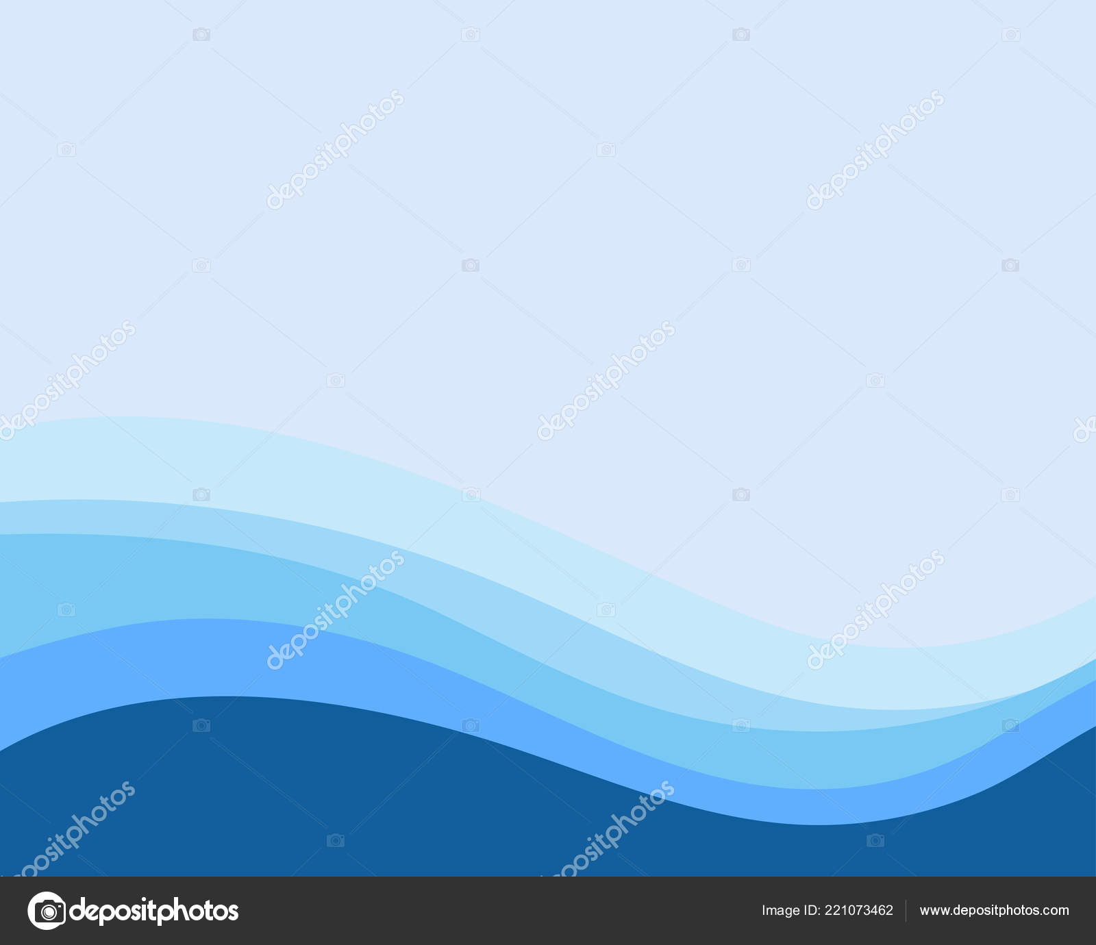 Water Blue Wave Vector Abstract Background Design Flat Style Stock Vector by ©phutcharapan 221073462