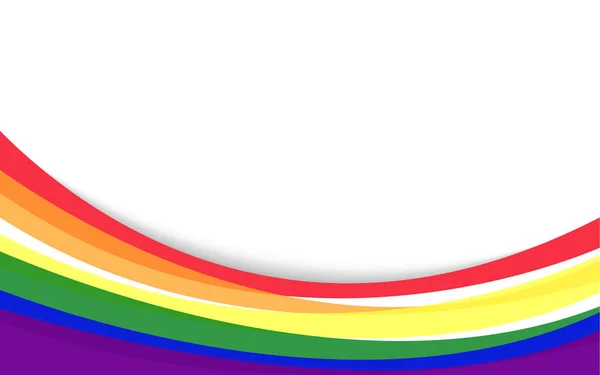 Wave Line Curve Lgbt Rainbow Flag Lesbian Gay Bisexual Colorful Stock