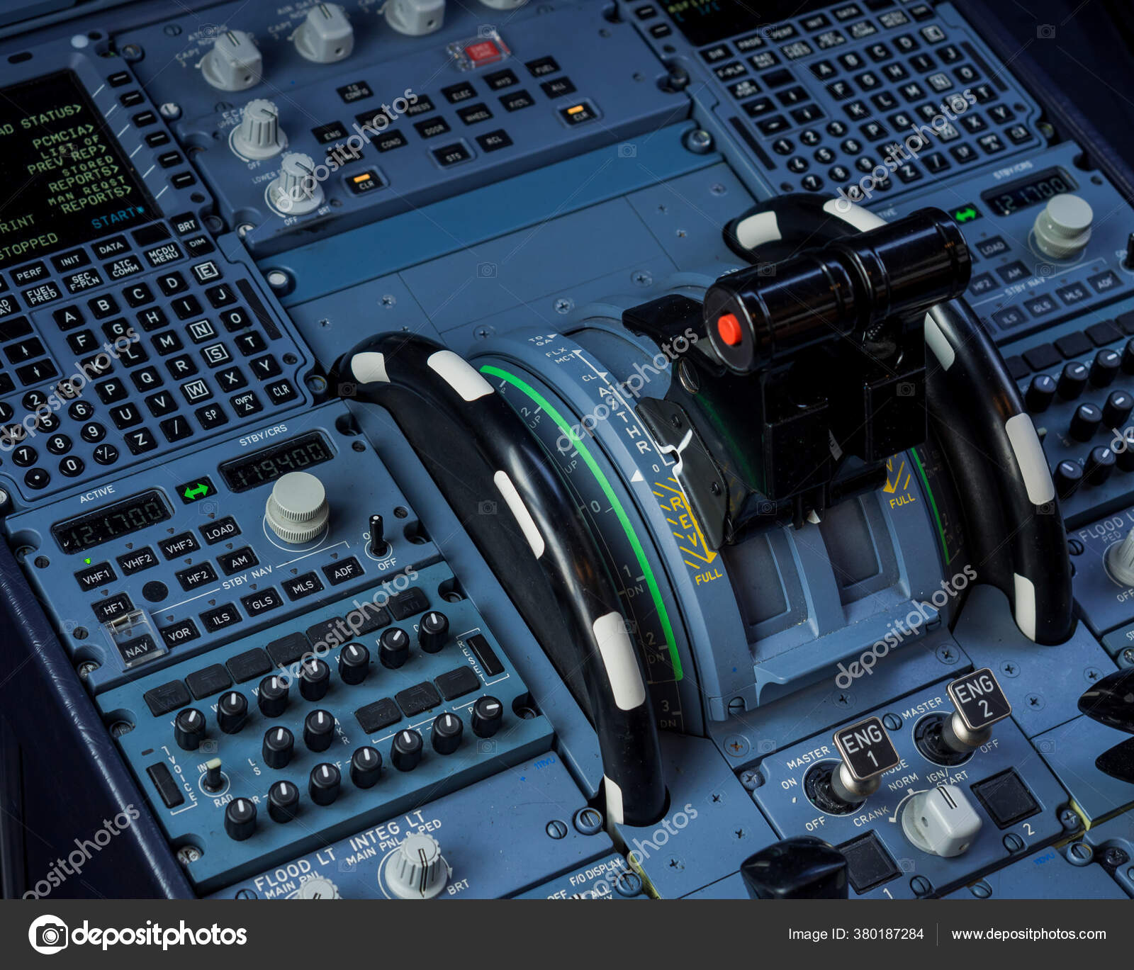 Closeup Plane Pilot Cabin — Stock Photo © brokenrecords #380187284