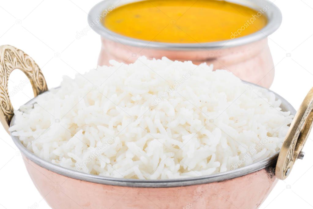 Indian Traditional Cuisine Dal Fry or Rice Also Know as Dal Chawal ...