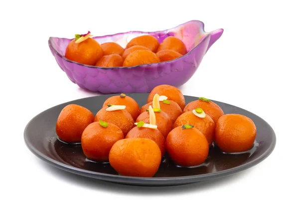 Indian Popular Dessert Gulab Jamun Also Know Kala Jamun Kalajam — Stock ...