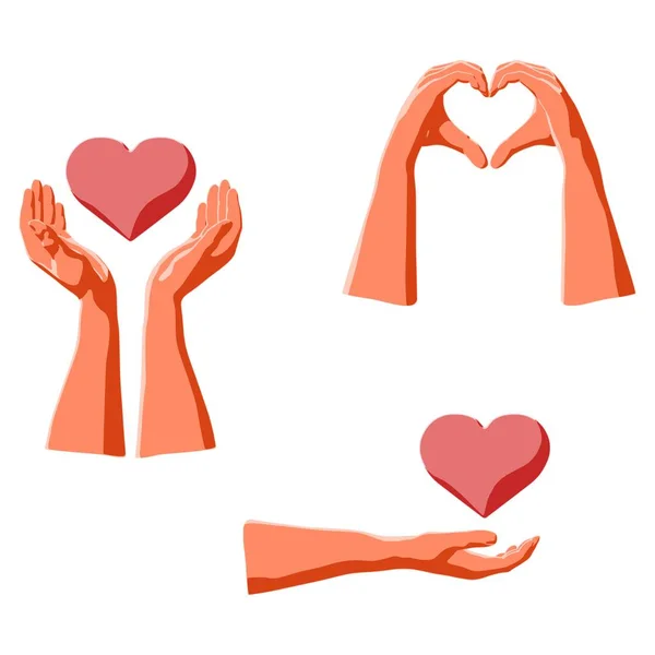 Grafika wektorowa Ręce serce symbol, Ręce serce symbol obrazy wektorowe ...