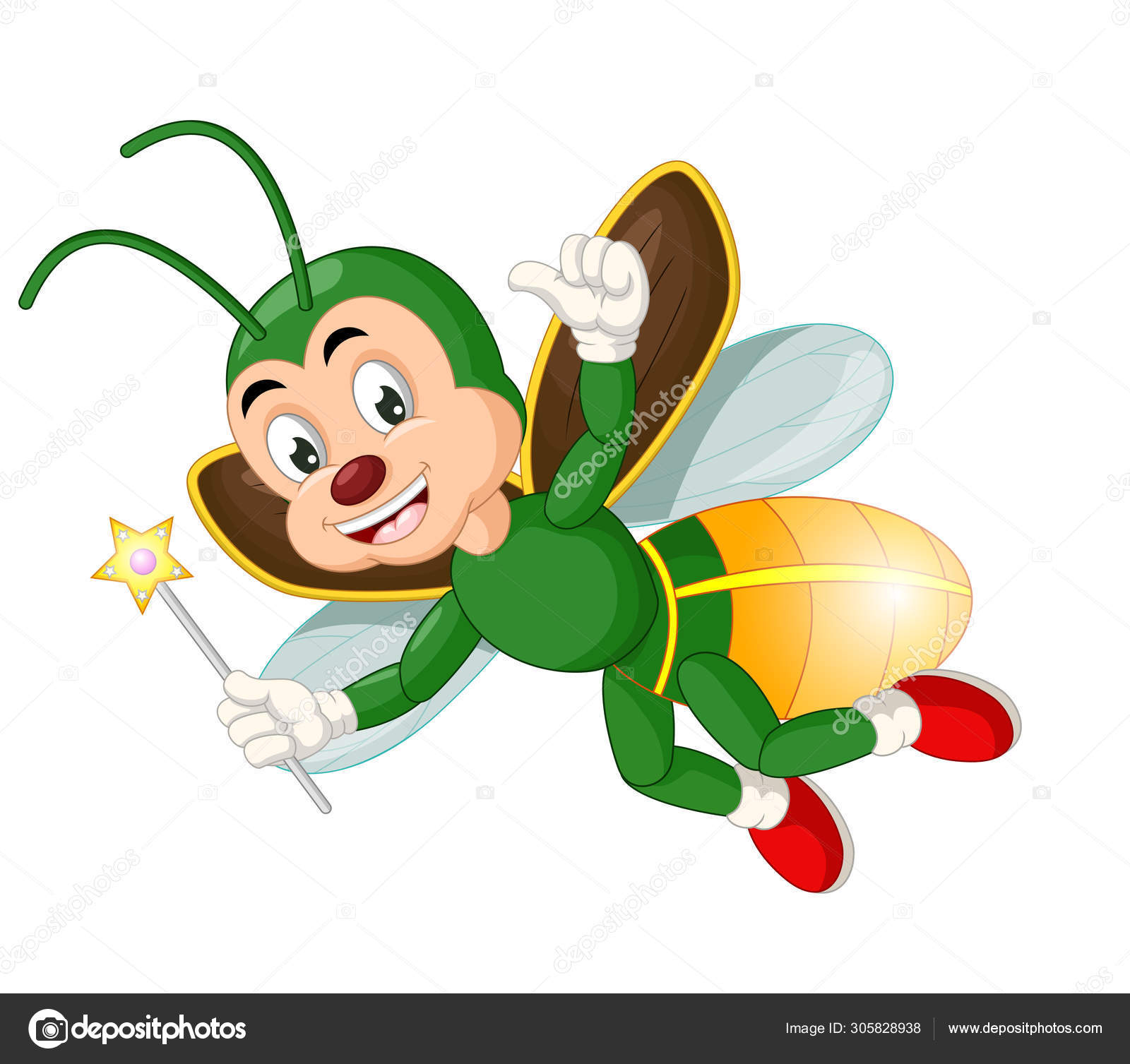 Cute Cartoon Firefly Stock Vector Image by ©starlight789 #305828938