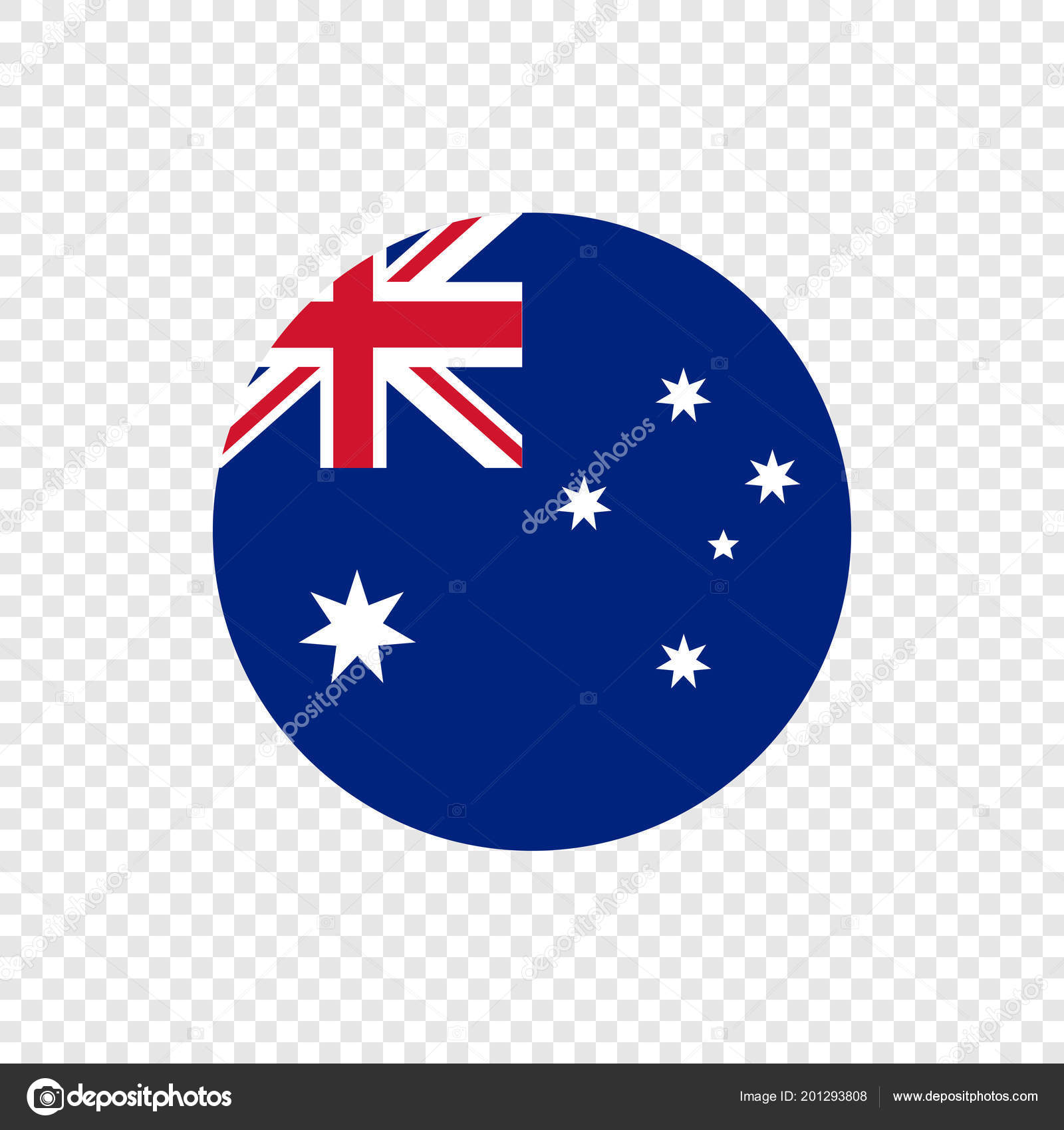 Commonwealth Australia Vector Circle Flag — Stock Vector © RFO #201293808