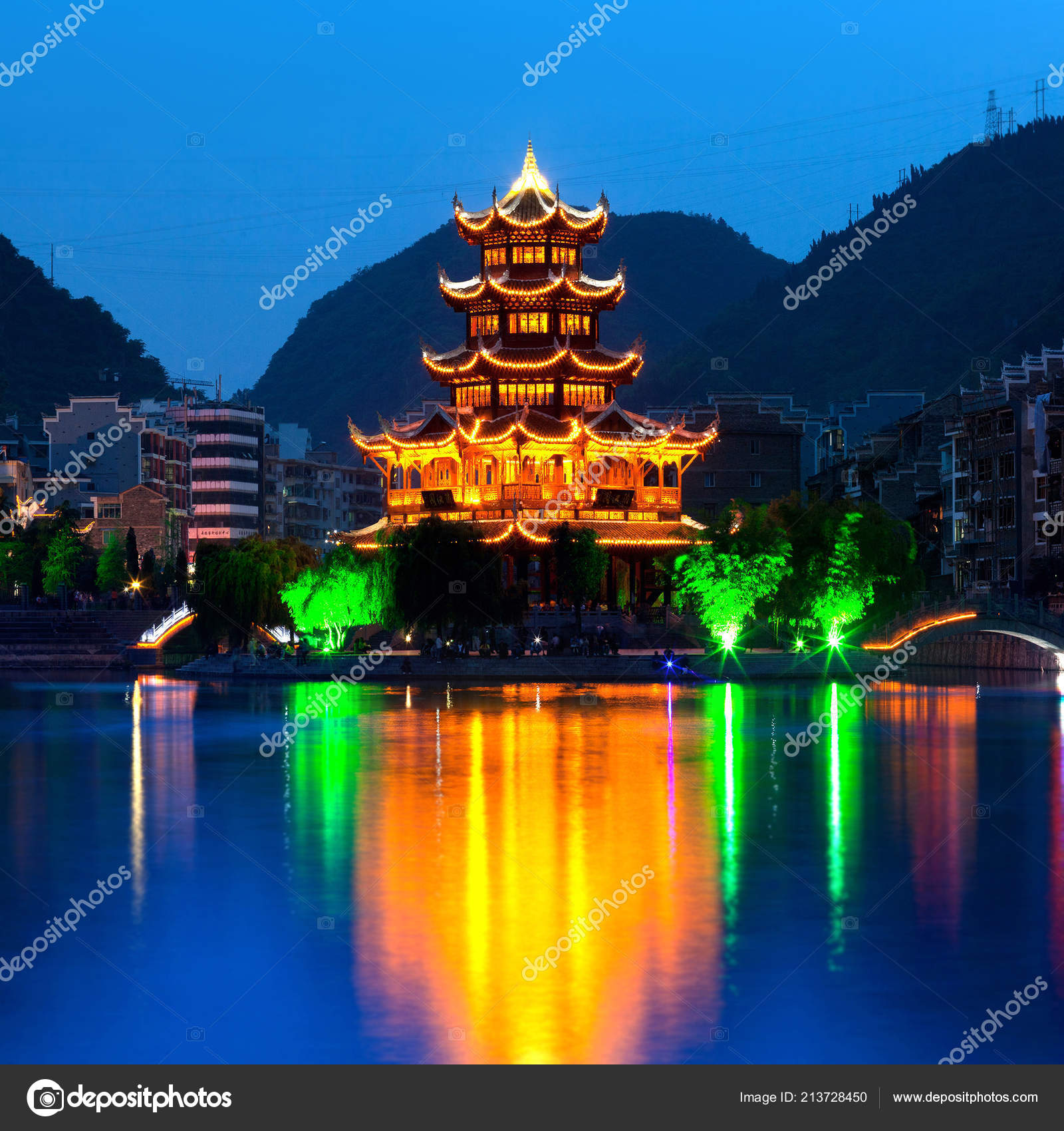 Zhenyuan Ancient Town Wuyang River Guizhou Province China ...