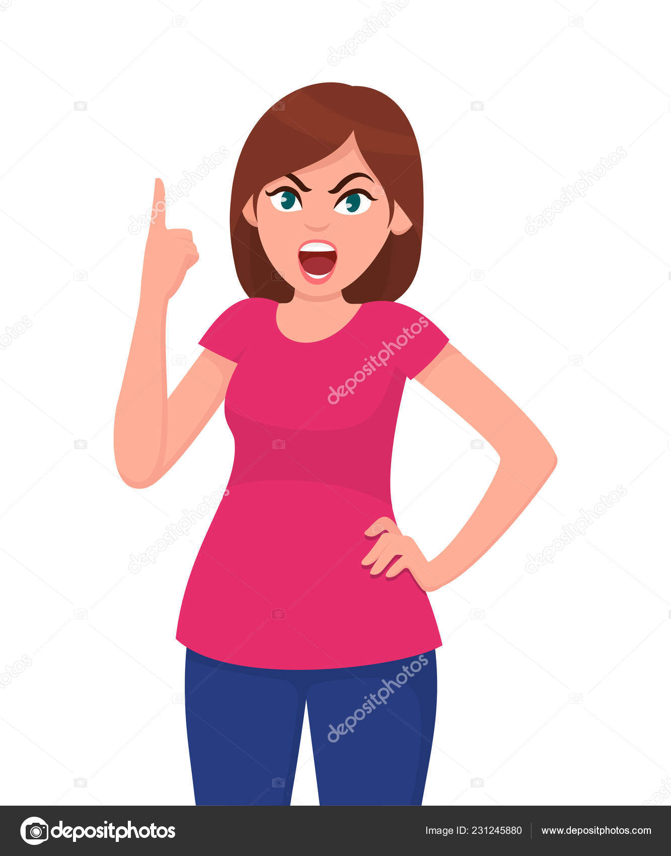 Annoyed Woman Cartoon