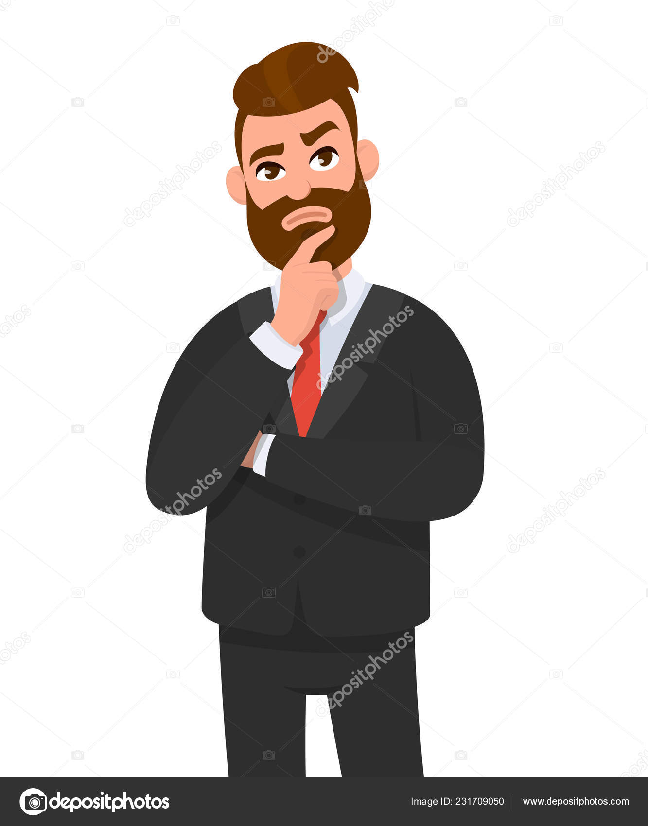Business Man Thinking Animation