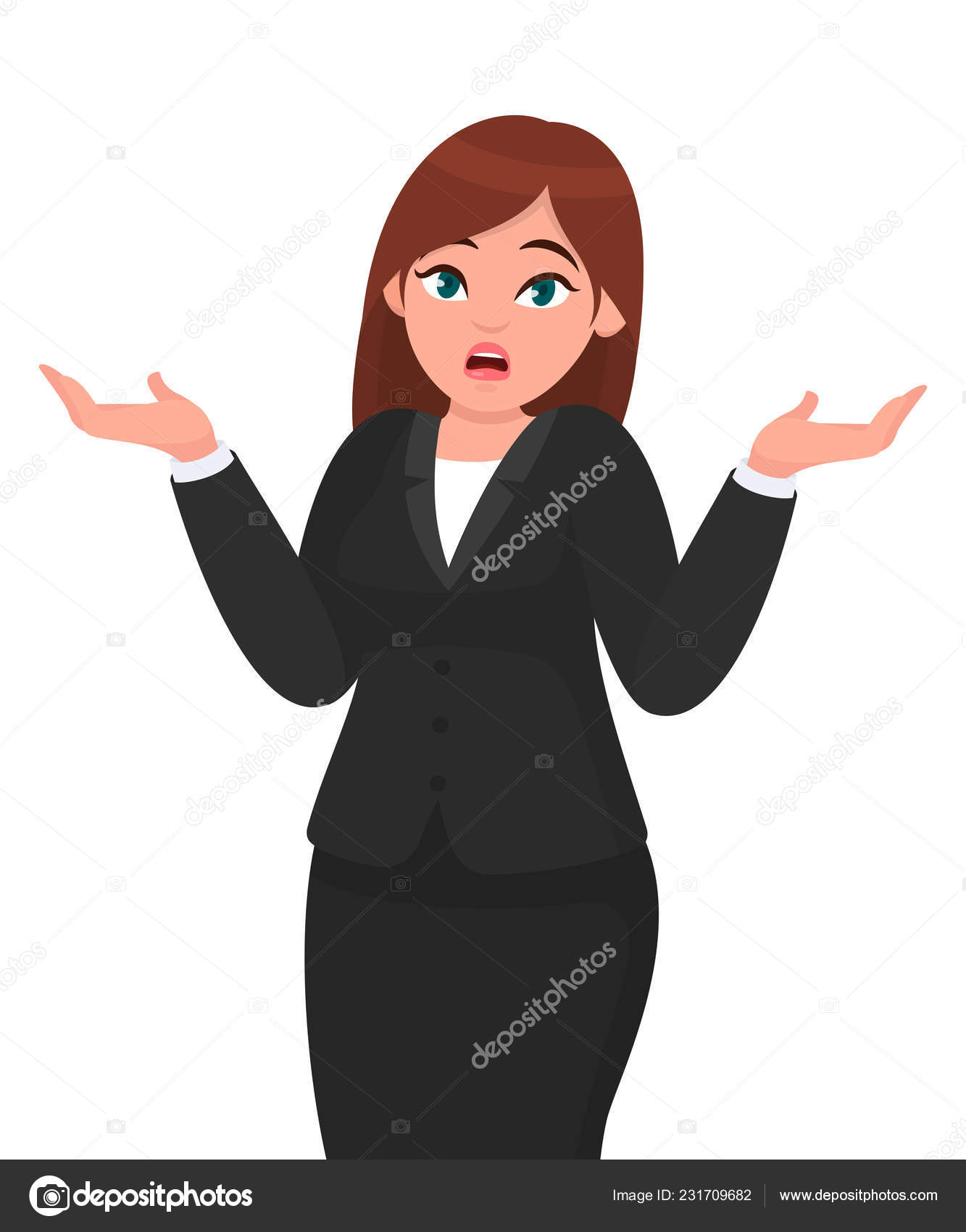 Shoulder Shrug Cartoon