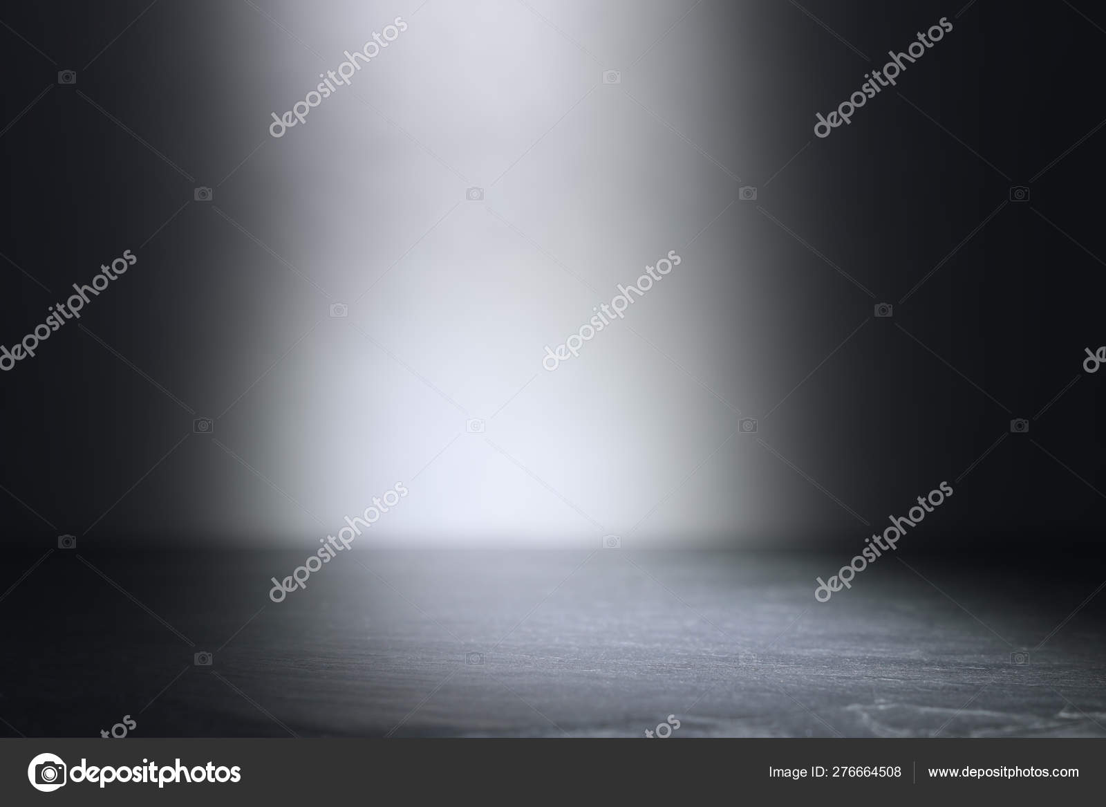 Background of abstract dark concentrate floor scene with mist or fog ...