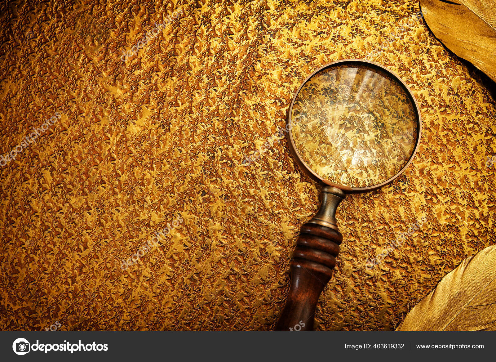 Old Wooden Magnifying Glass