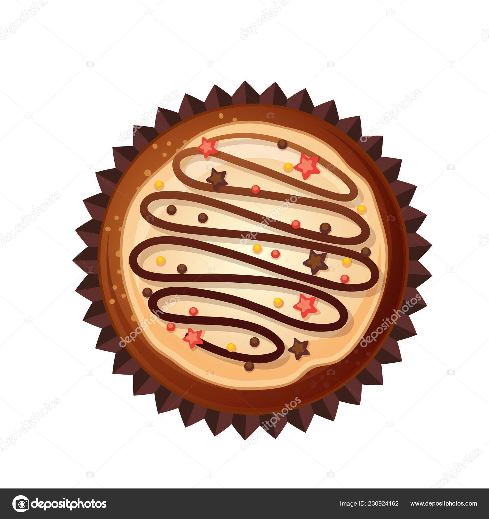 Cake Top View Vector