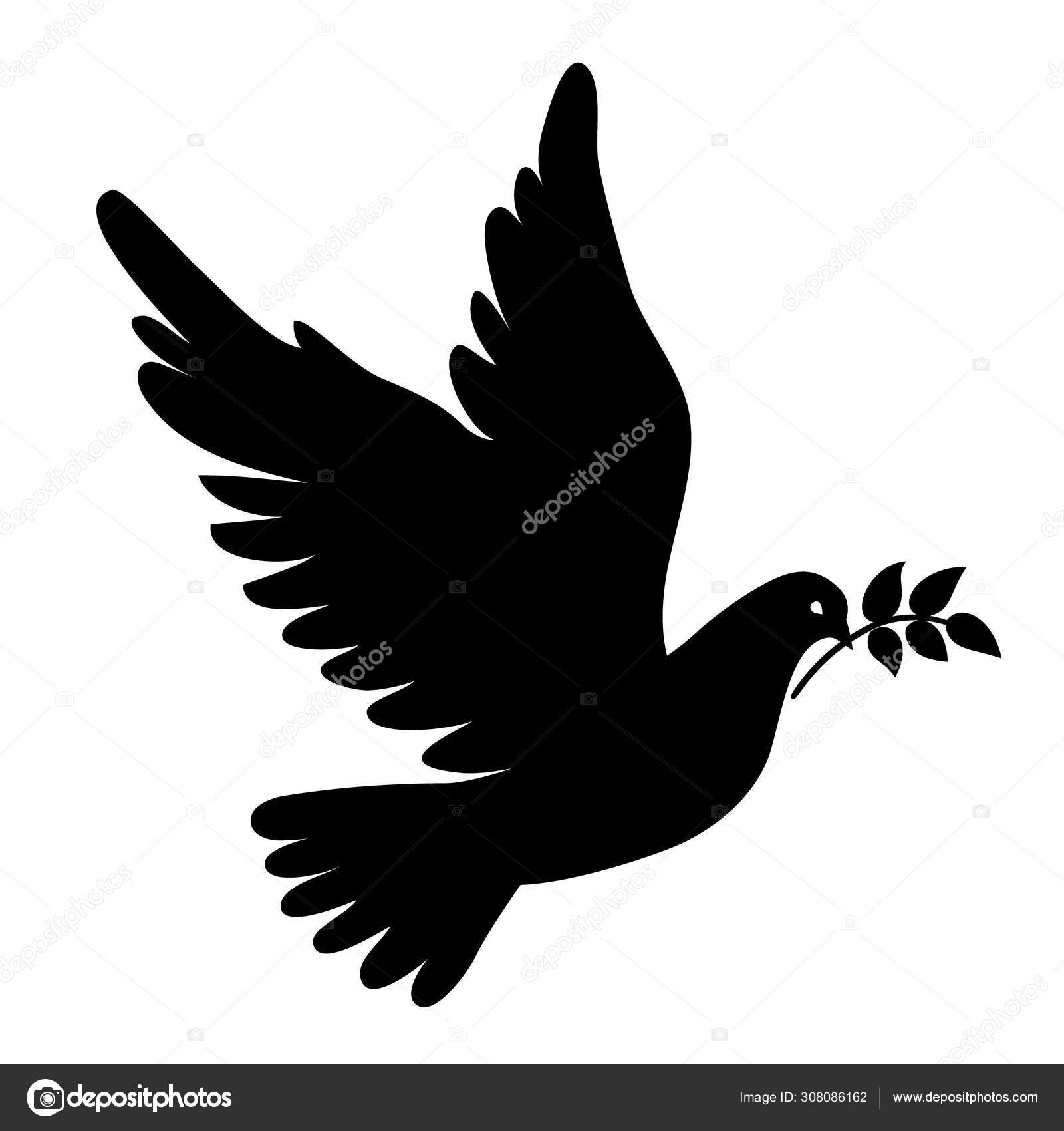 Flying Dove Silhouette