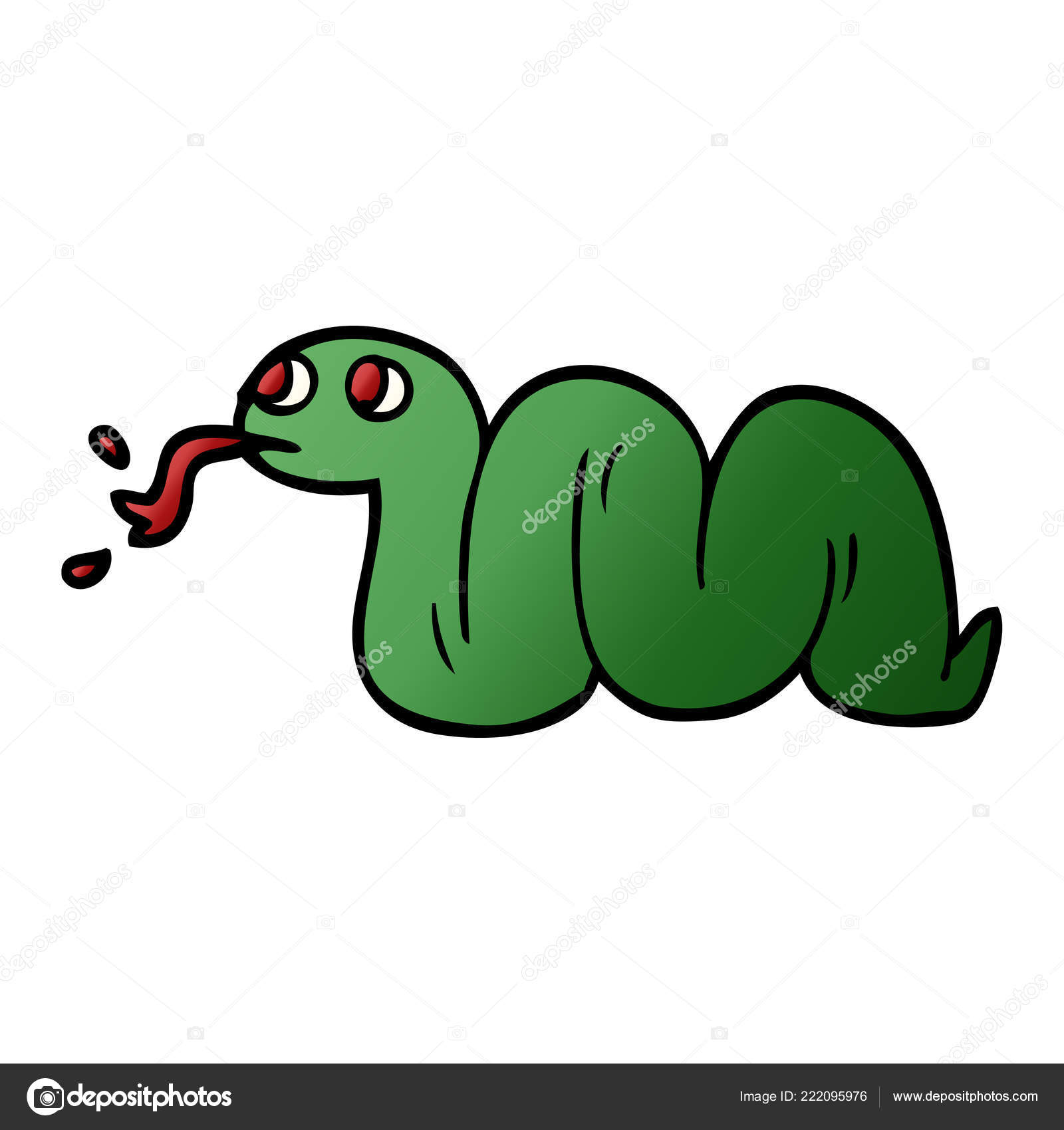 Cartoon Doodle Snake White Stock Vector Image by ©lineartestpilot ...