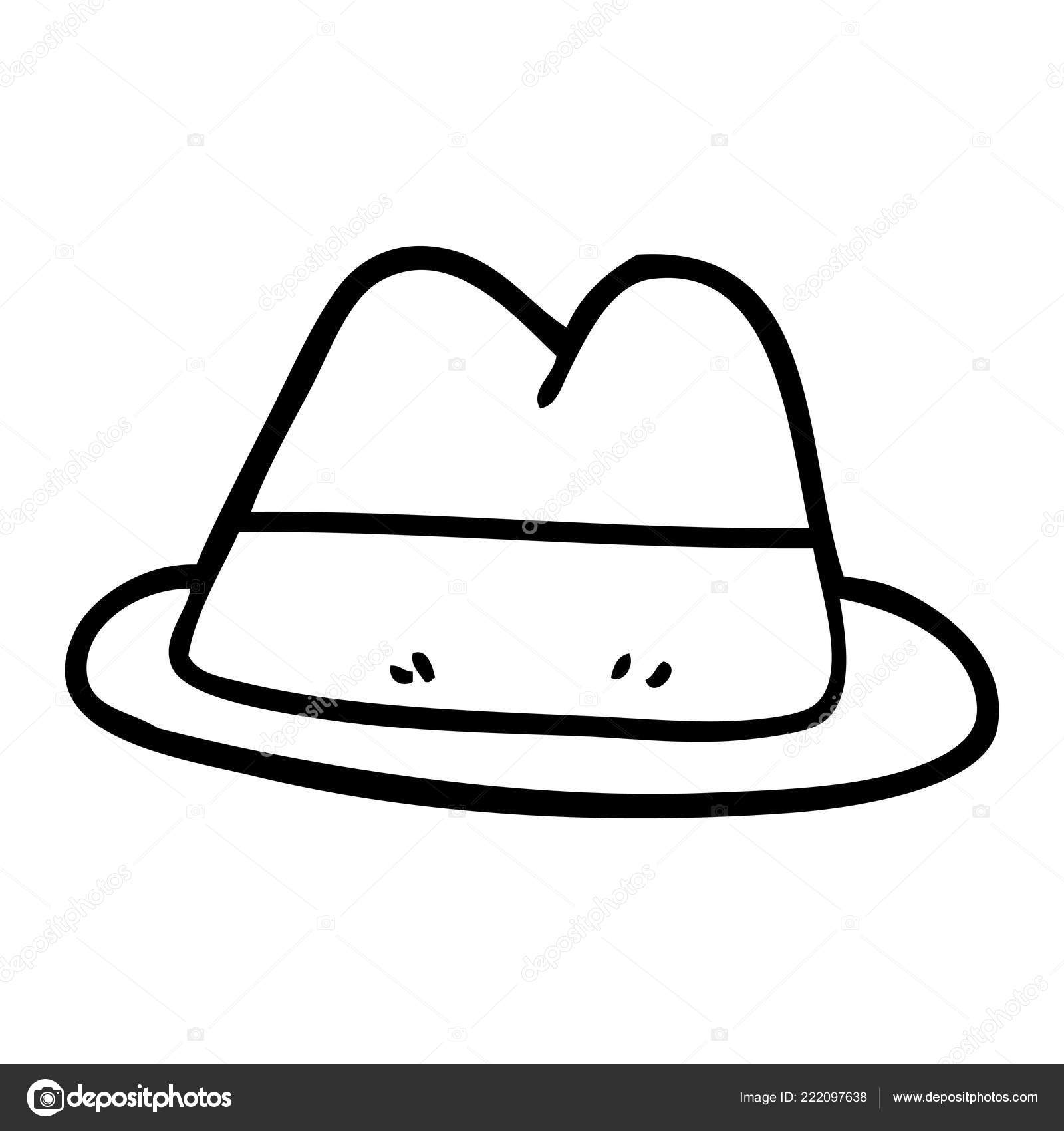 Line Drawing Cartoon Hat Stock Vector Image by ©lineartestpilot #222097638