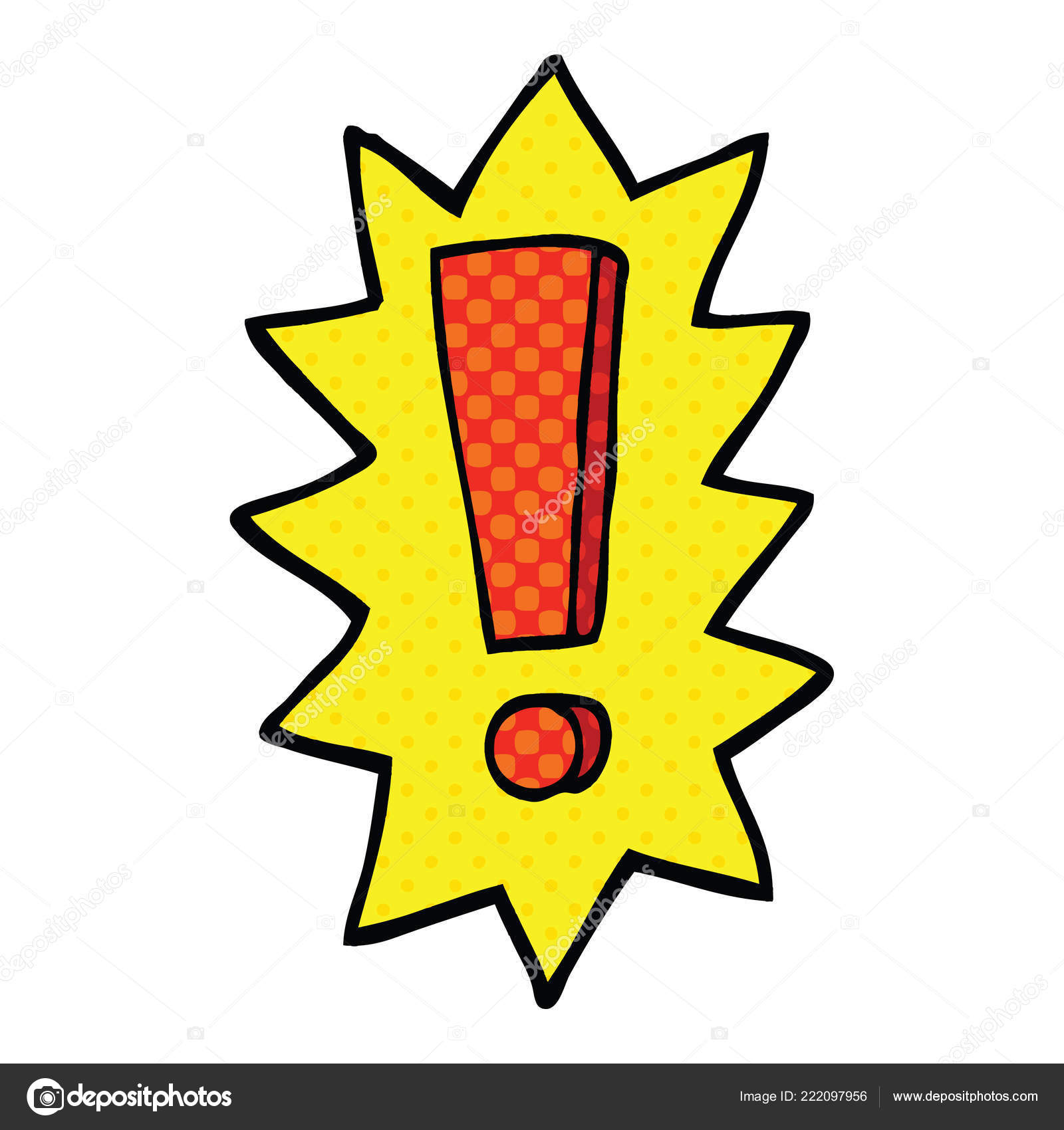 Comic Book Style Cartoon Exclamation Mark Stock Vector Image by ...