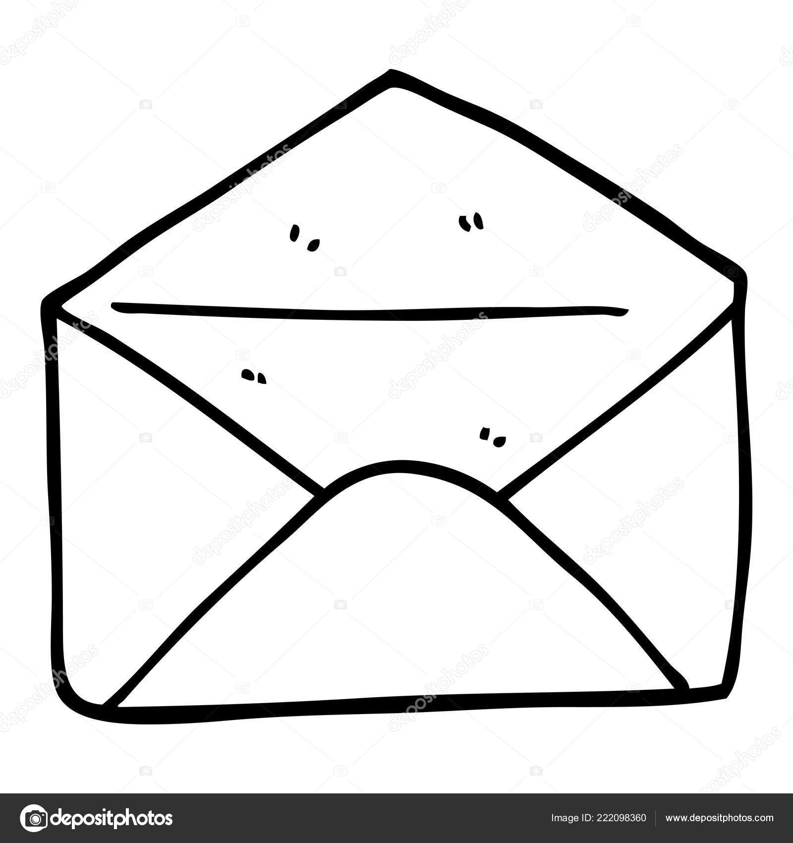 Black White Cartoon Envelope Stock Vector Image by ©lineartestpilot ...