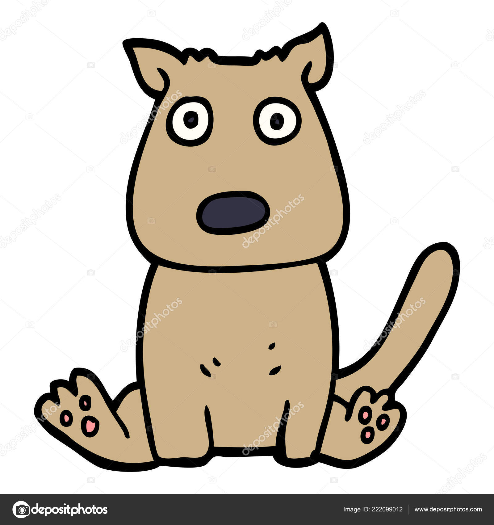 Cartoon Doodle Calm Dog Stock Illustration by ©lineartestpilot #222099012