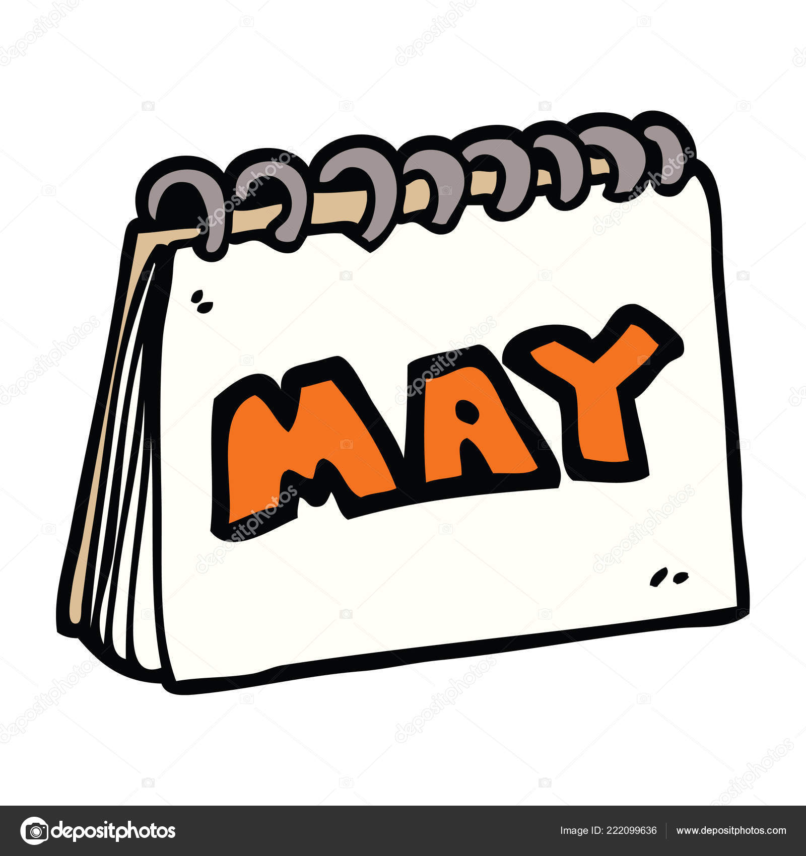 Cartoon Doodle Calendar Showing Month May Stock Vector Image by ...
