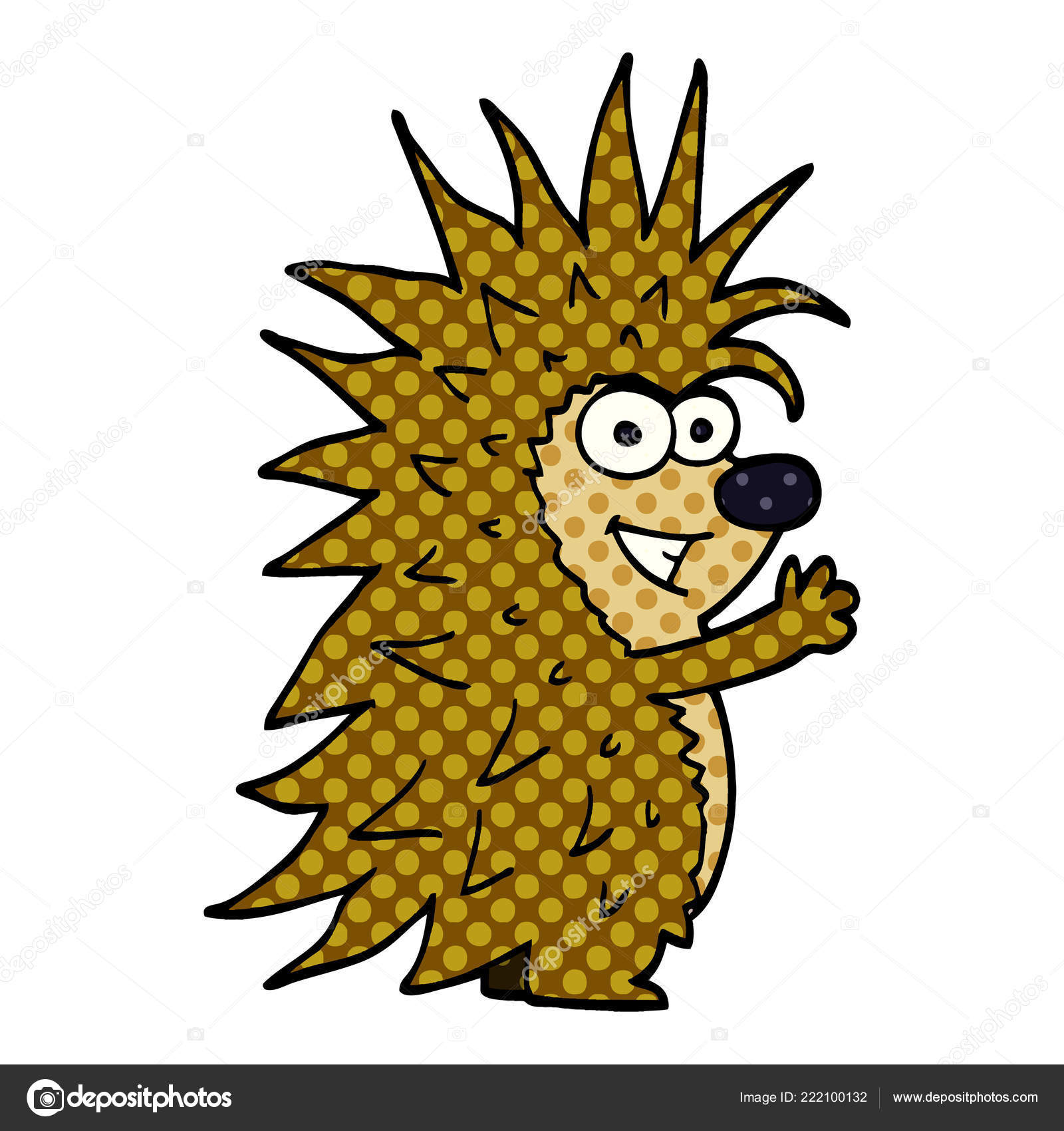 Cartoon Doodle Spiky Hedgehog Stock Vector Image by ©lineartestpilot ...
