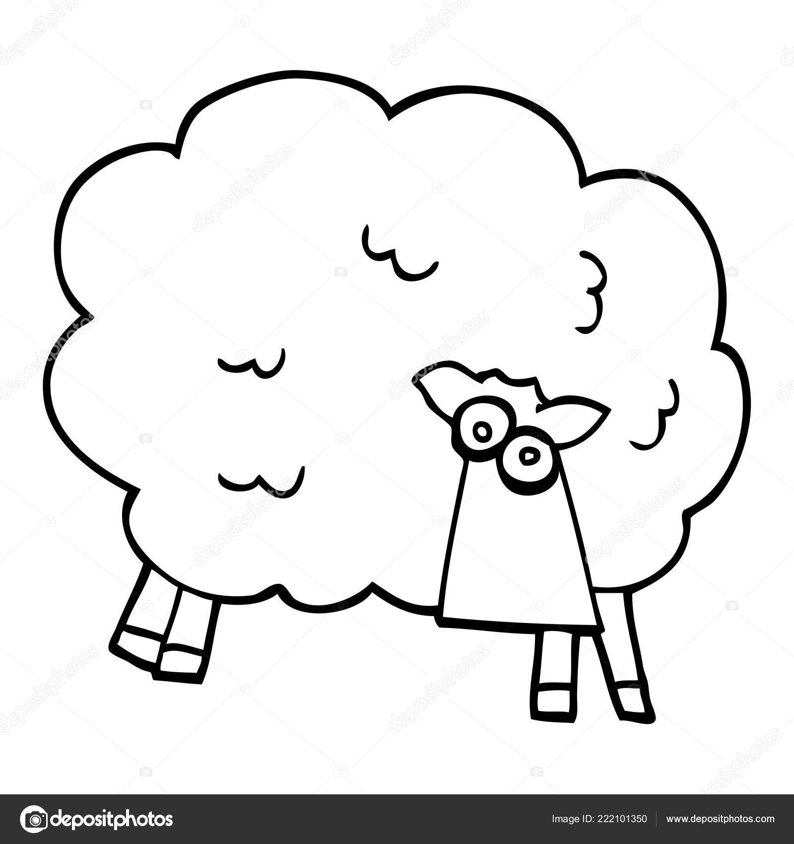 Line Drawing Cartoon Black Sheep Stock Vector Image by ©lineartestpilot ...