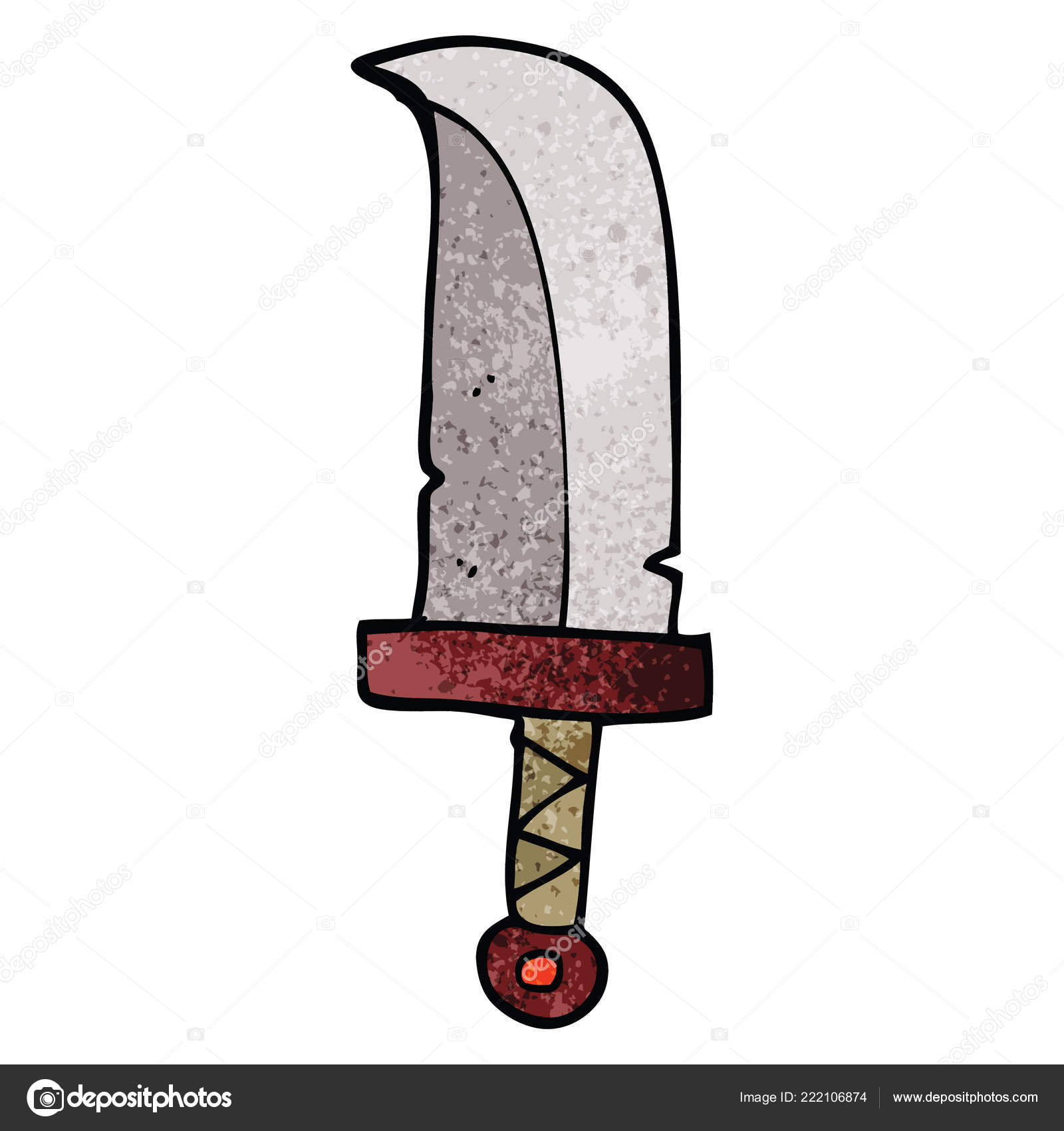 Cartoon Doodle Dagger White Background Stock Vector Image by ...