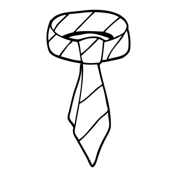 Cartoon tie drawing | Line Drawing Cartoon Tie — Stock Vector ...