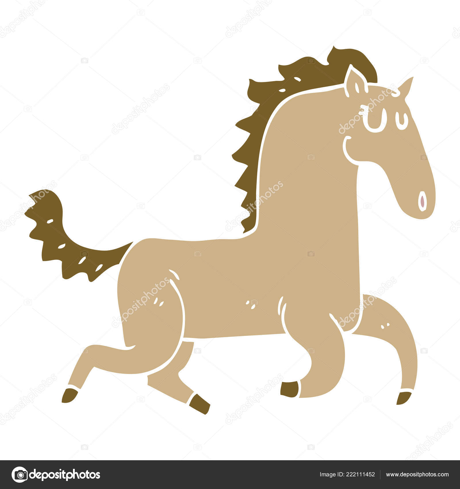 Cartoon Doodle Magnificent Stallion Stock Vector Image by ...