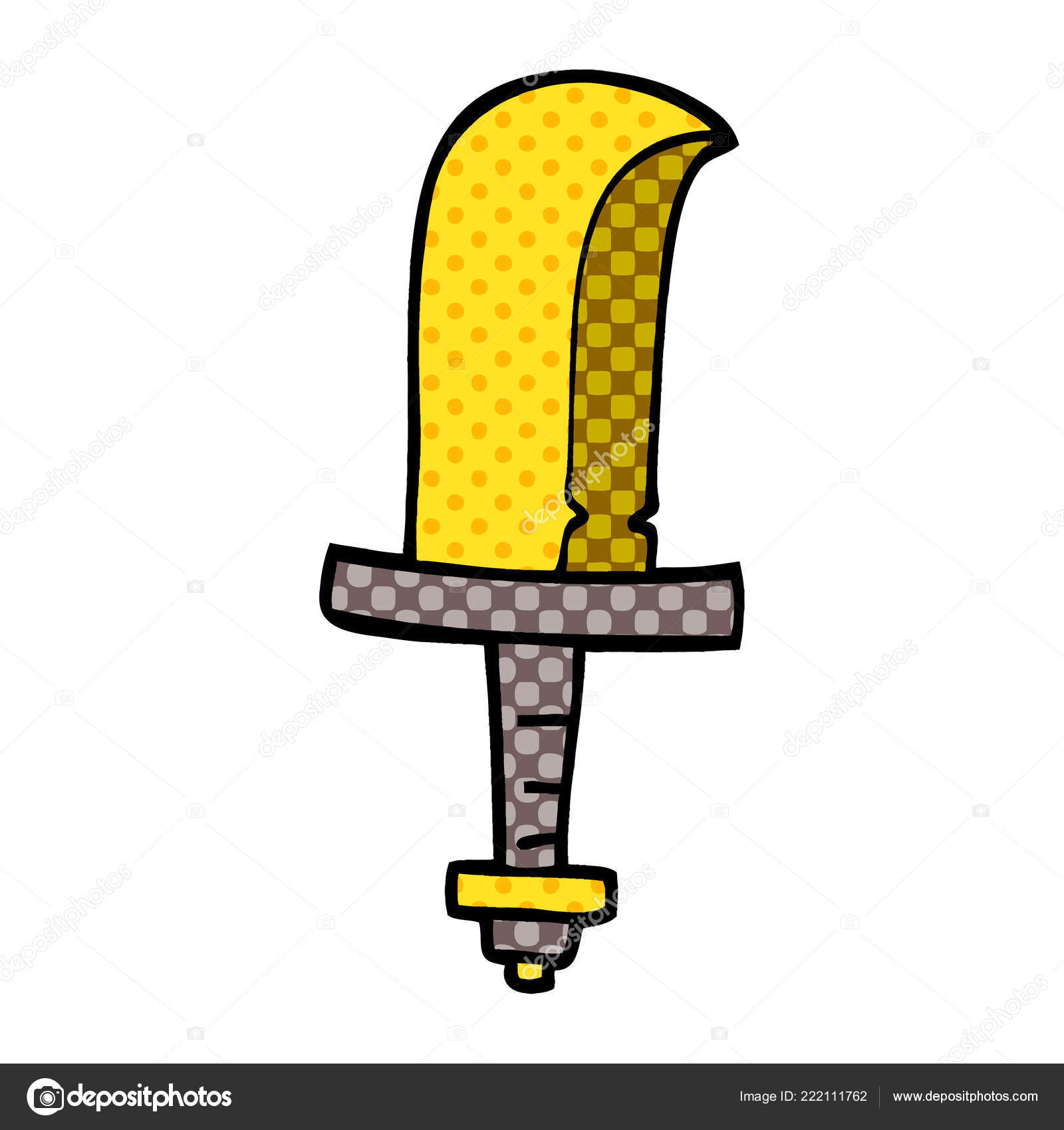 Cartoon Doodle Golden Sword Stock Vector Image by ©lineartestpilot ...