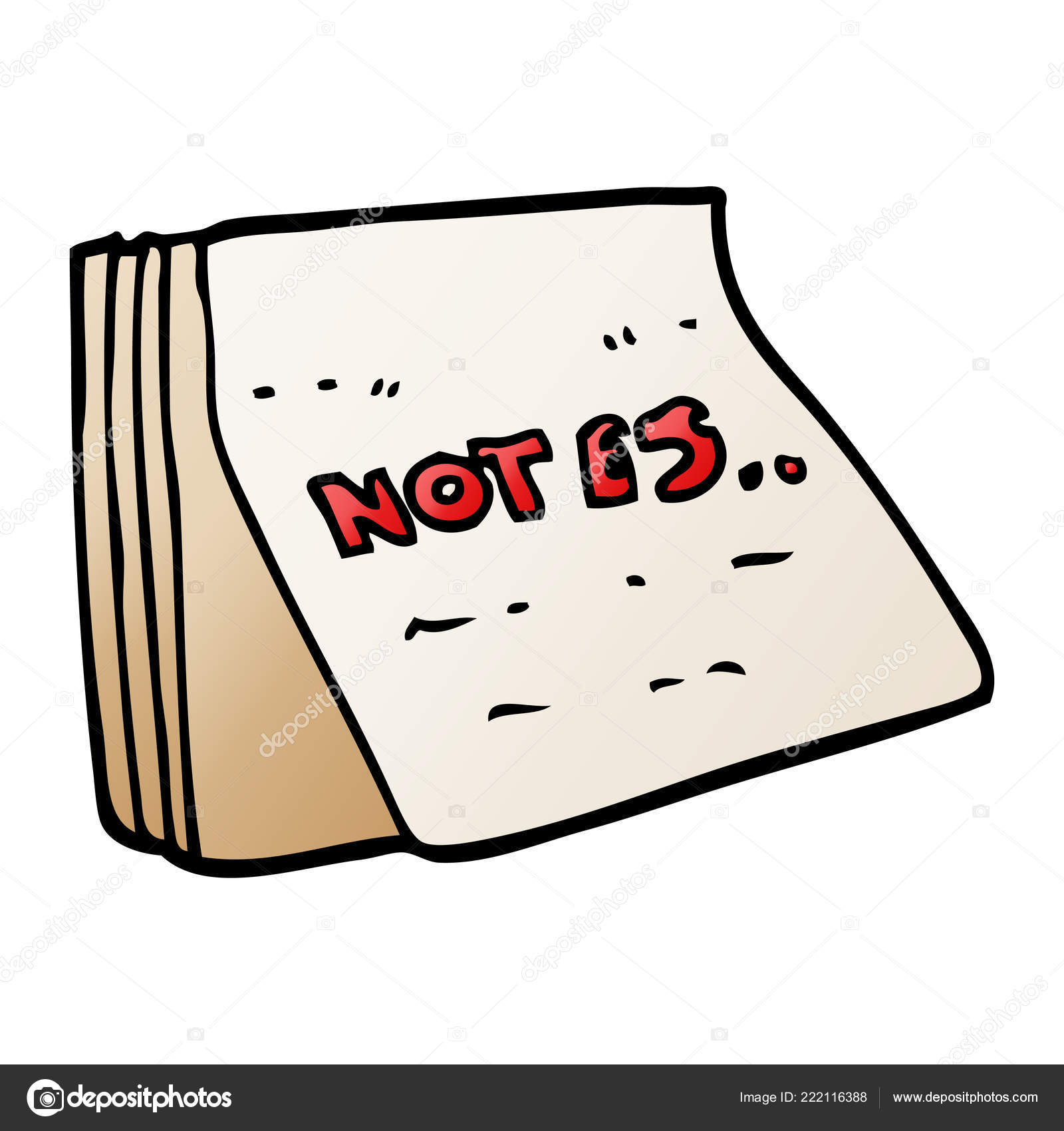 Cartoon Doodle Note Pad Stock Vector Image by ©lineartestpilot #222116388