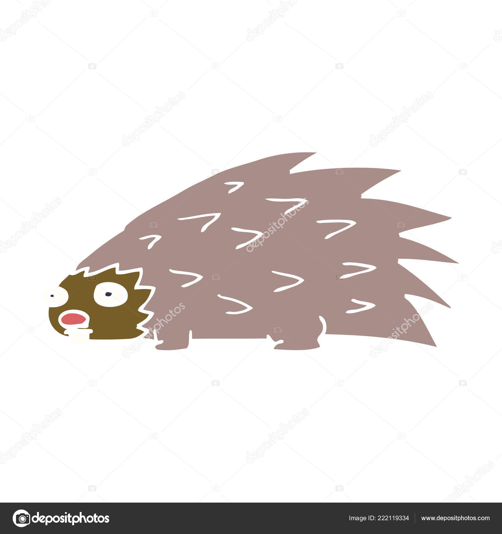 Cartoon Doodle Spiky Hedgehog Stock Vector by ©lineartestpilot 222119334