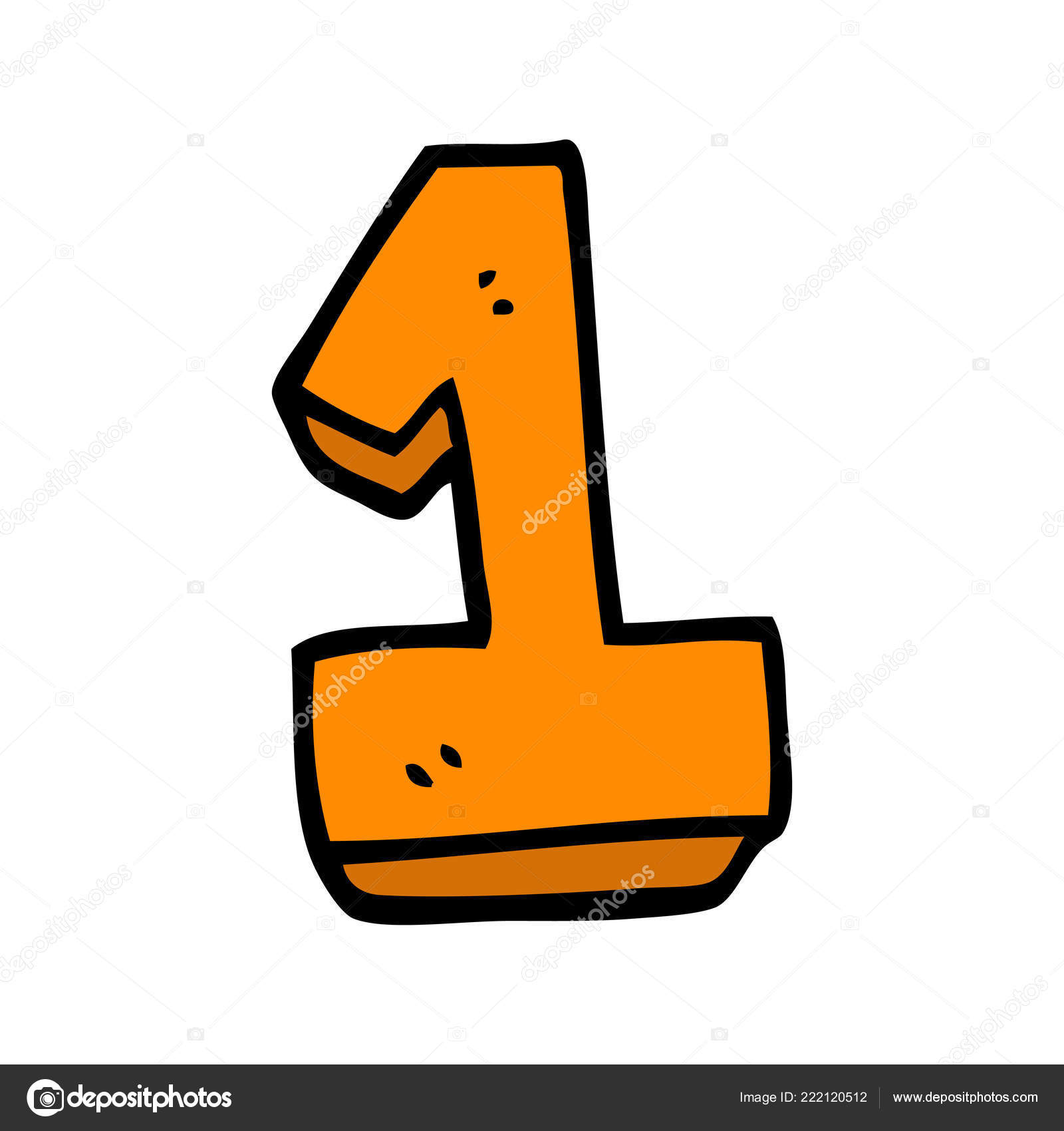 Cartoon Doodle Number One Stock Illustration by ©lineartestpilot #222120512
