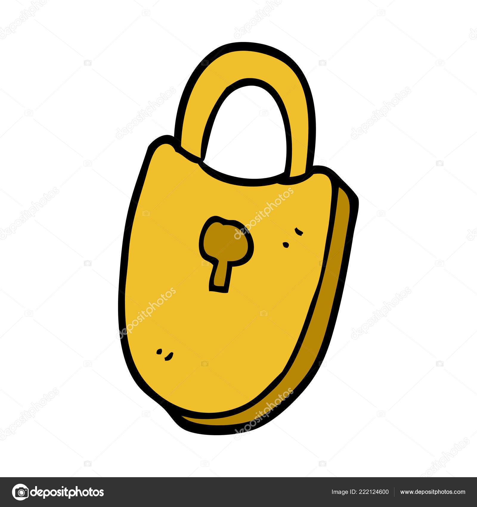 Cartoon Doodle Treasure Lock Stock Vector by ©lineartestpilot 222124600