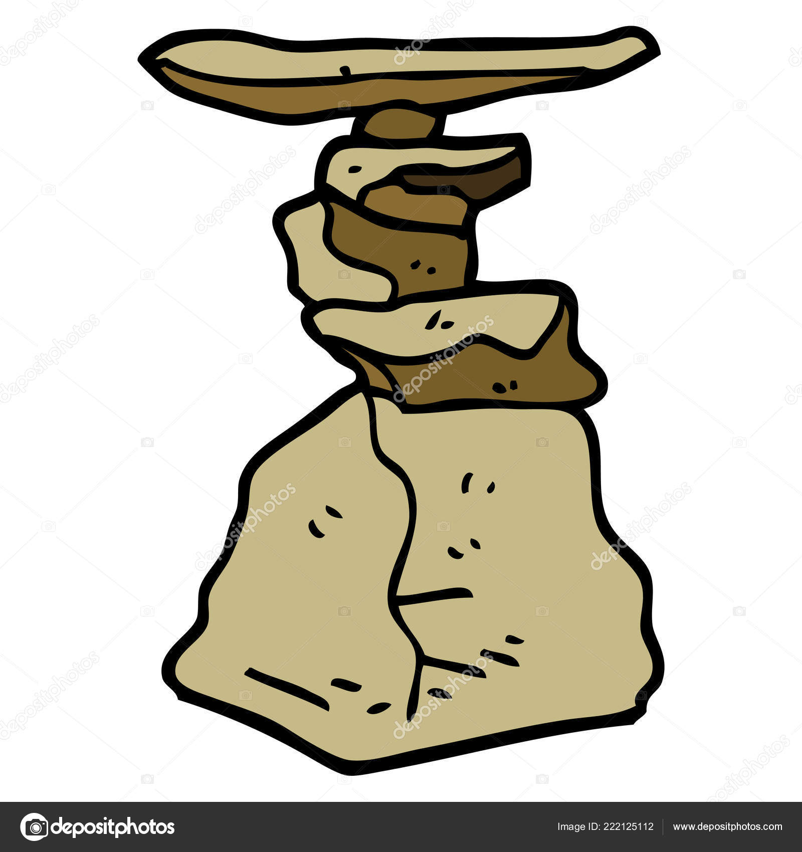 Cartoon Doodle Stacked Rocks Stock Vector Image by ©lineartestpilot ...