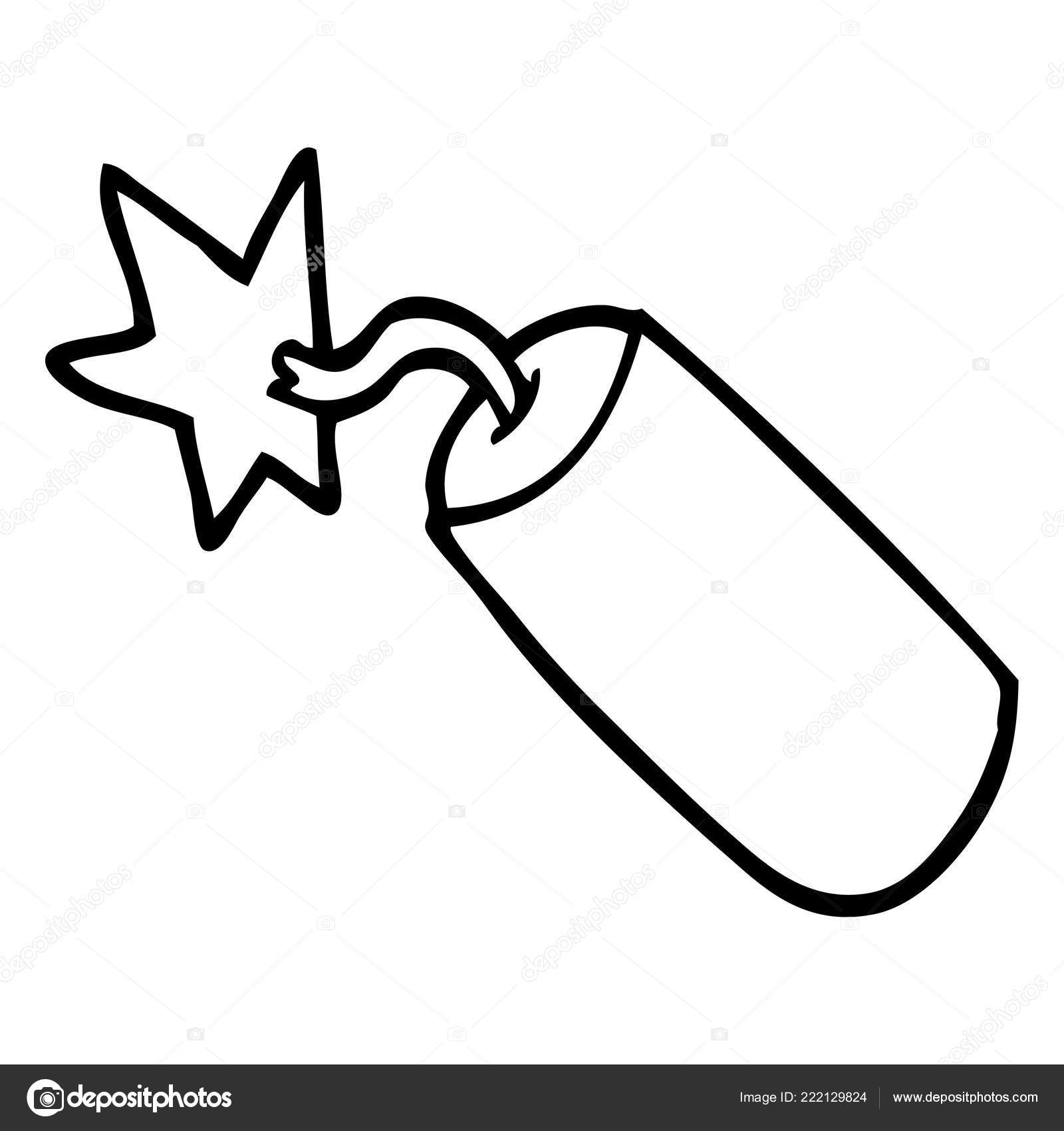 Line Drawing Cartoon Dynamite Stock Vector by ©lineartestpilot 222129824