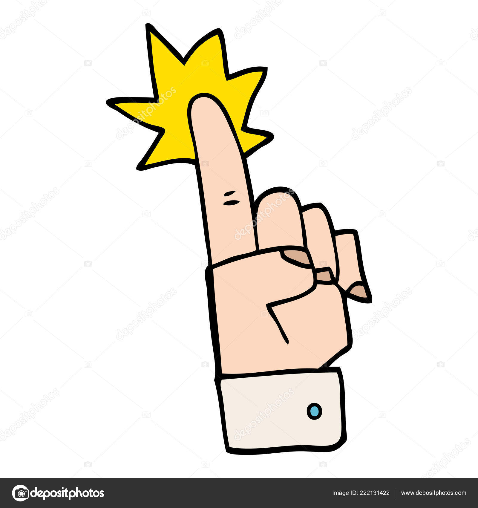 Cartoon Doodle Pointing Hand Stock Vector by ©lineartestpilot 222131422