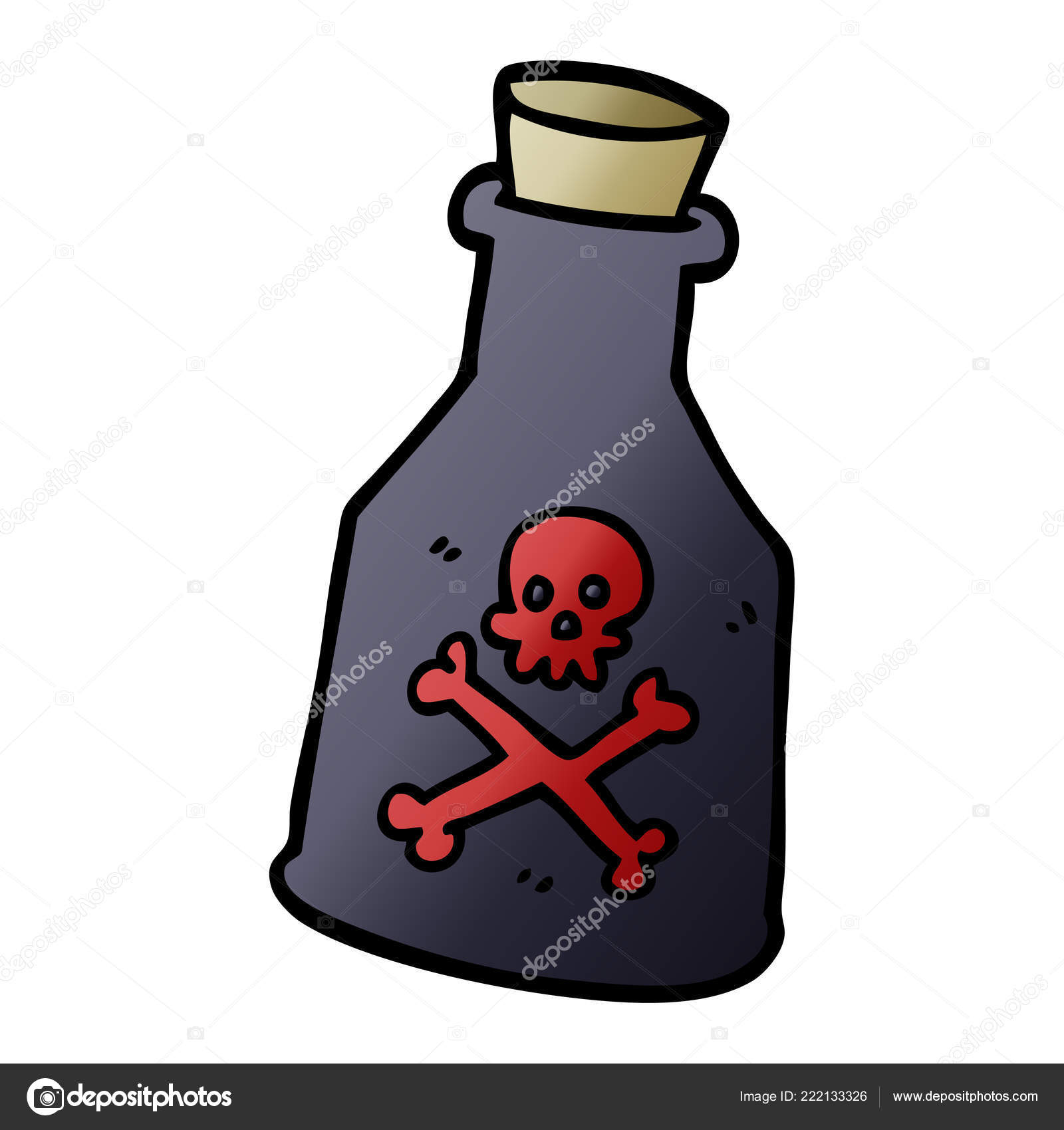 Cartoon Doodle Poison Bottle Stock Vector by ©lineartestpilot 222133326