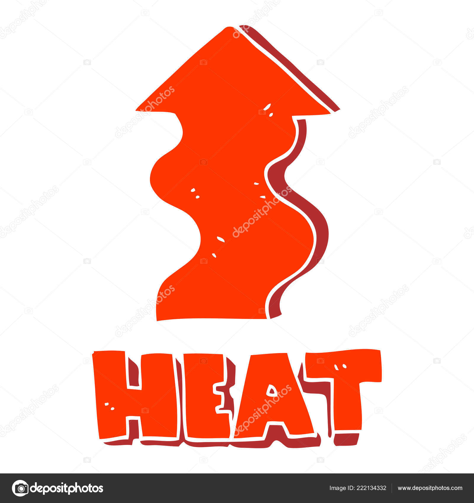 Flat Color Illustration Heat Rising Stock Vector by ©lineartestpilot ...