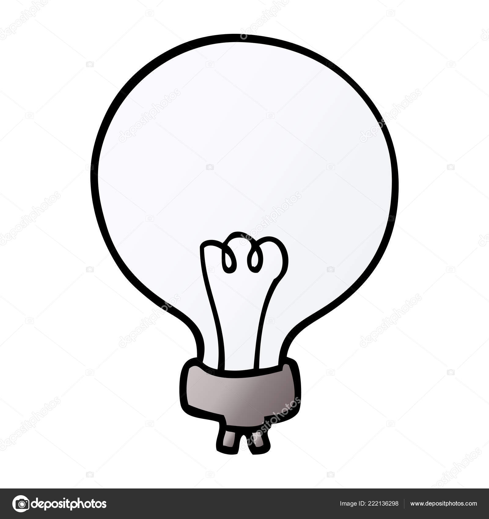 Cartoon Doodle Light Bulb Stock Vector Image by ©lineartestpilot #222136298
